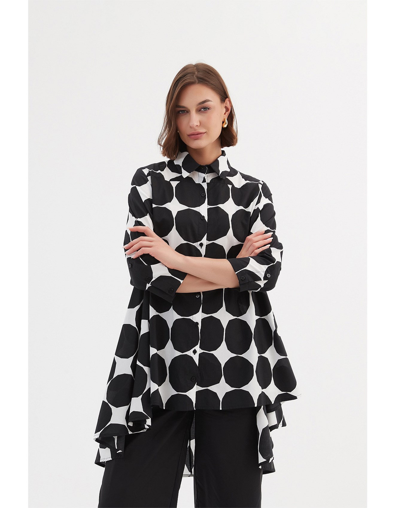 Tirelli Print Swing Back Shirt | David Jones