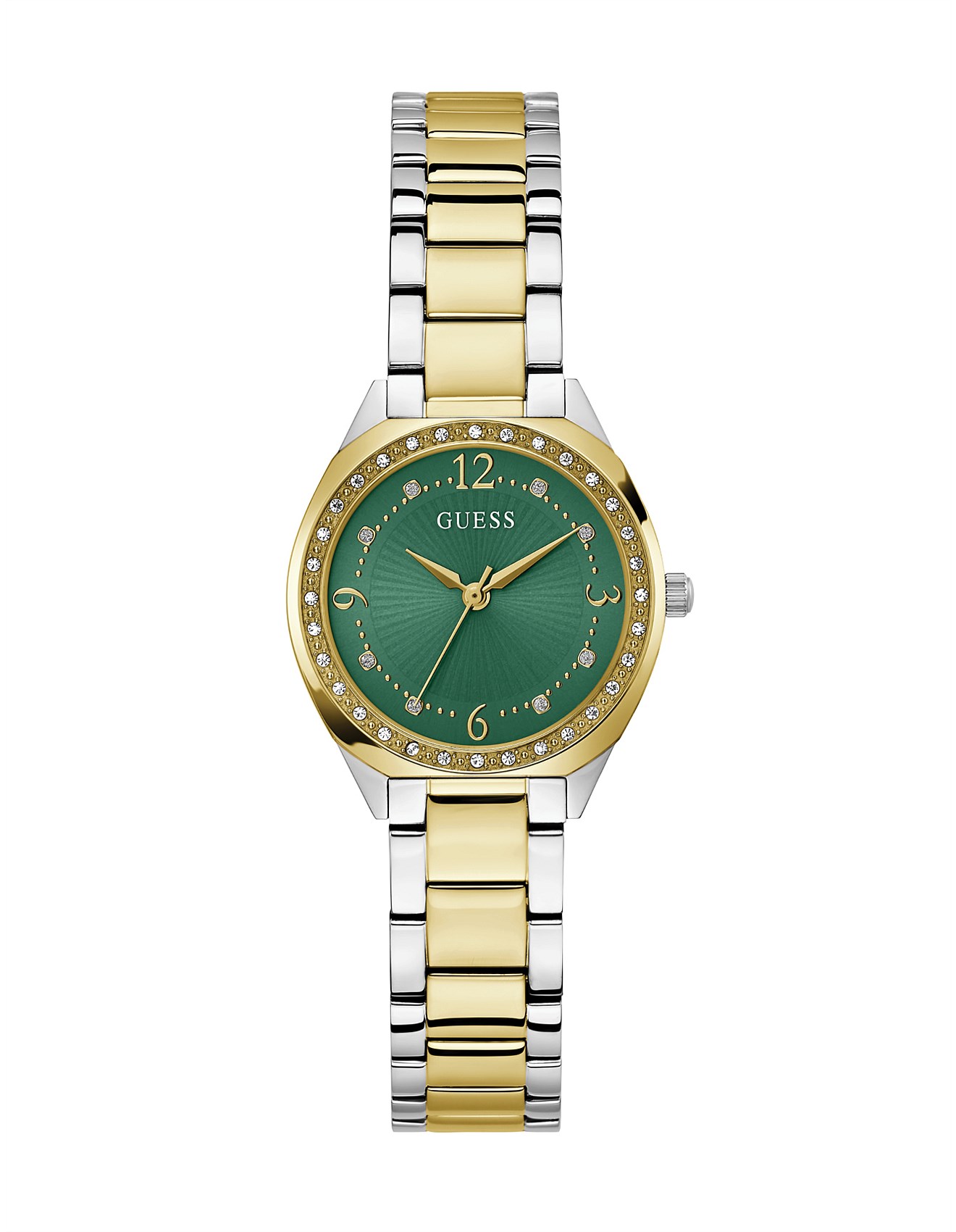 Guess Guess Charlotte Green Dial Two Tone Bracelet Watch | David Jones