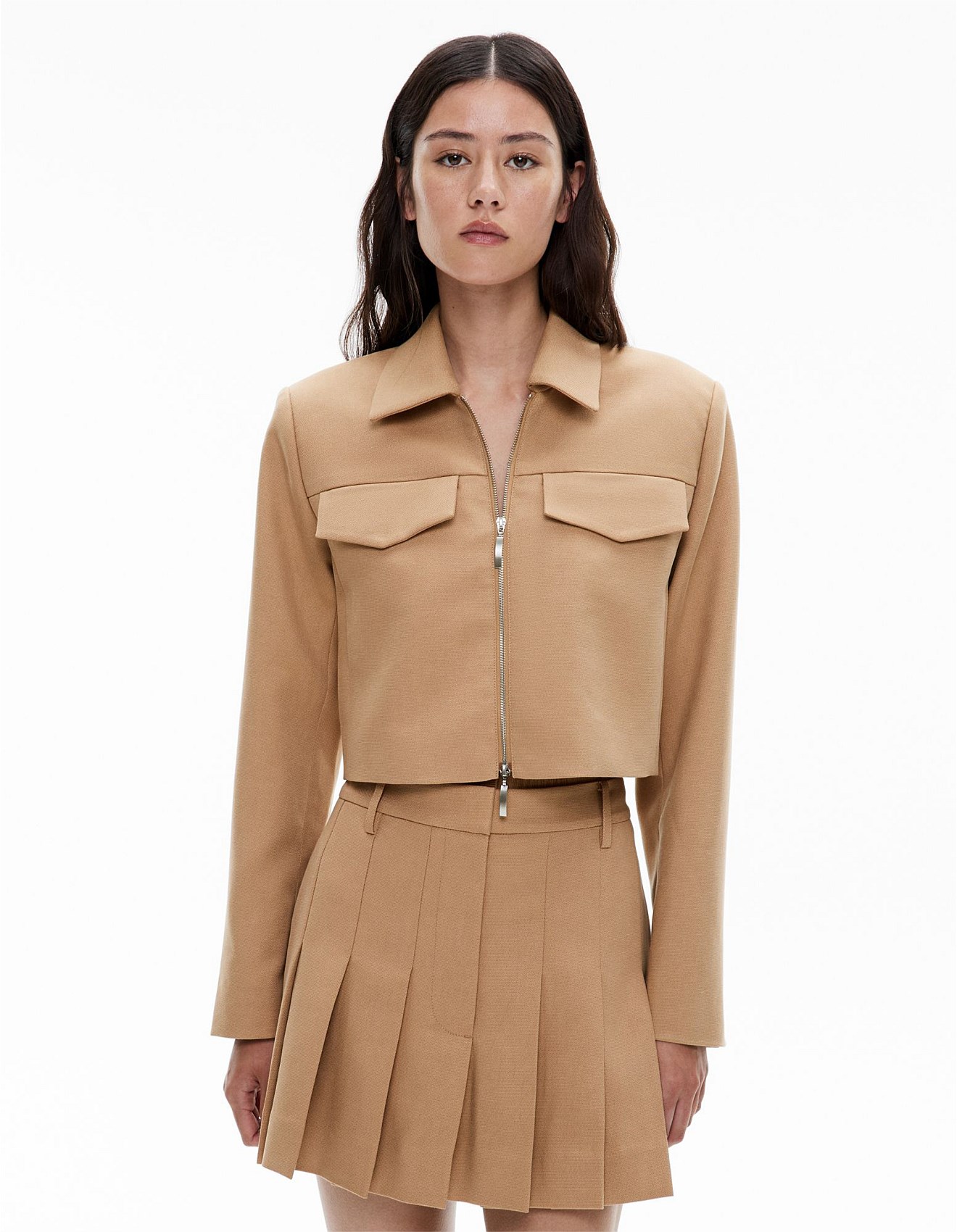 Witchery Crop Zip Jacket | David Jones