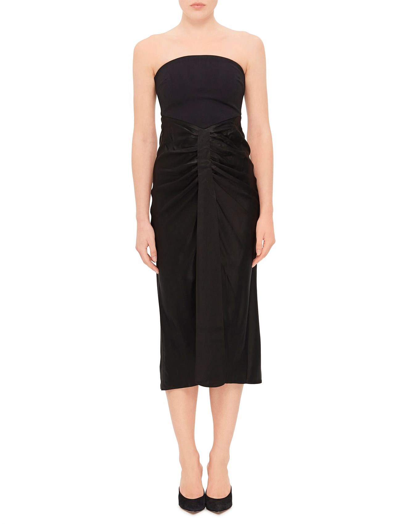 Staud Wayfaring Tube With Waist Detailing Midi Dress | David Jones