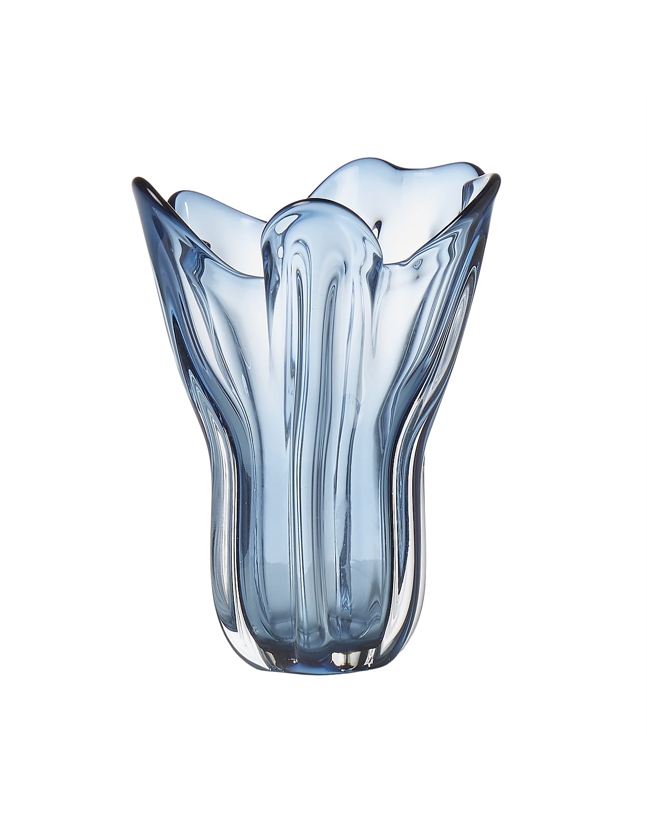 Amalfi Wavy Glass Vase | David Jones
