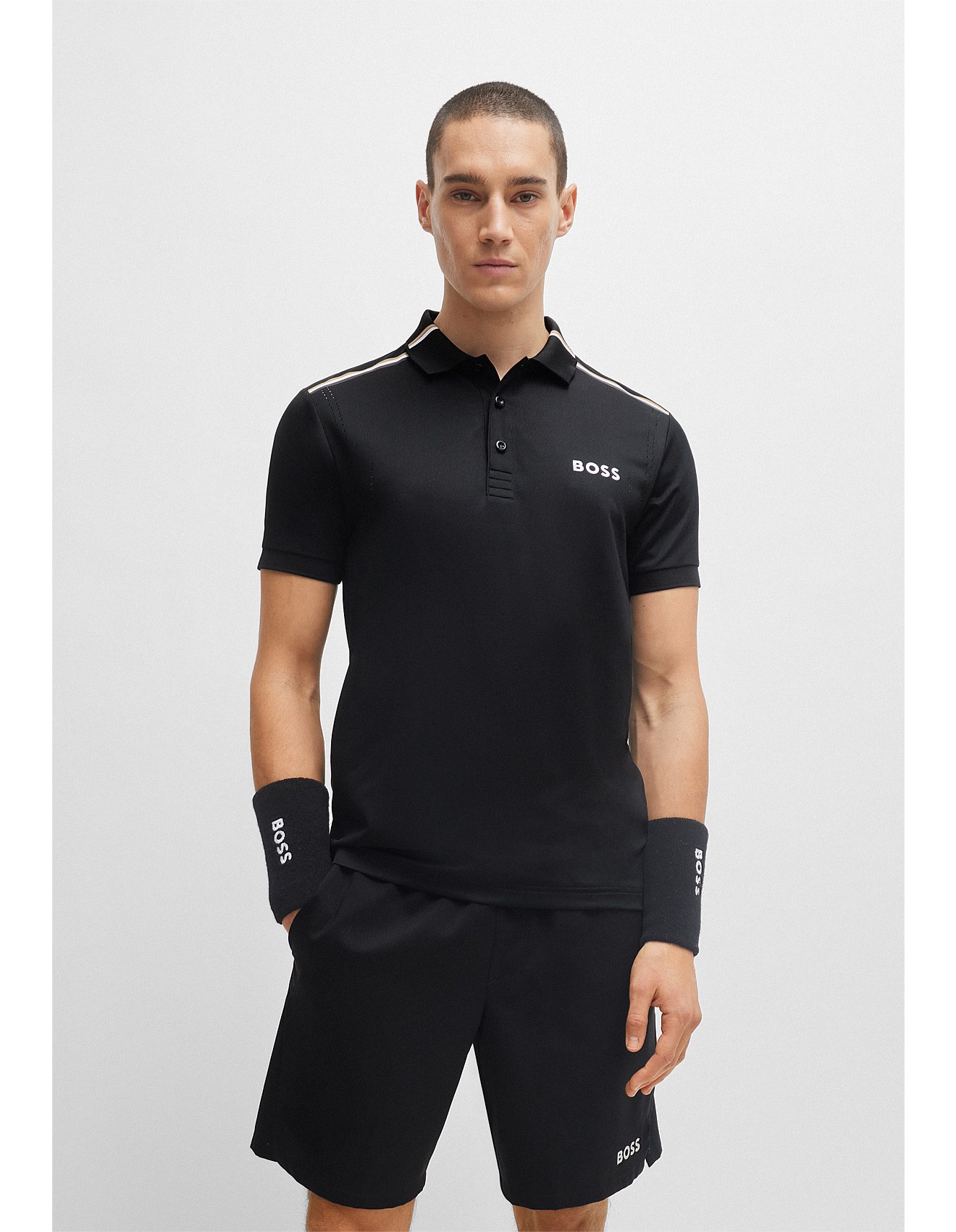 Boss Patteo Mb Polo Slim-fit Polo Shirt Black | David Jones
