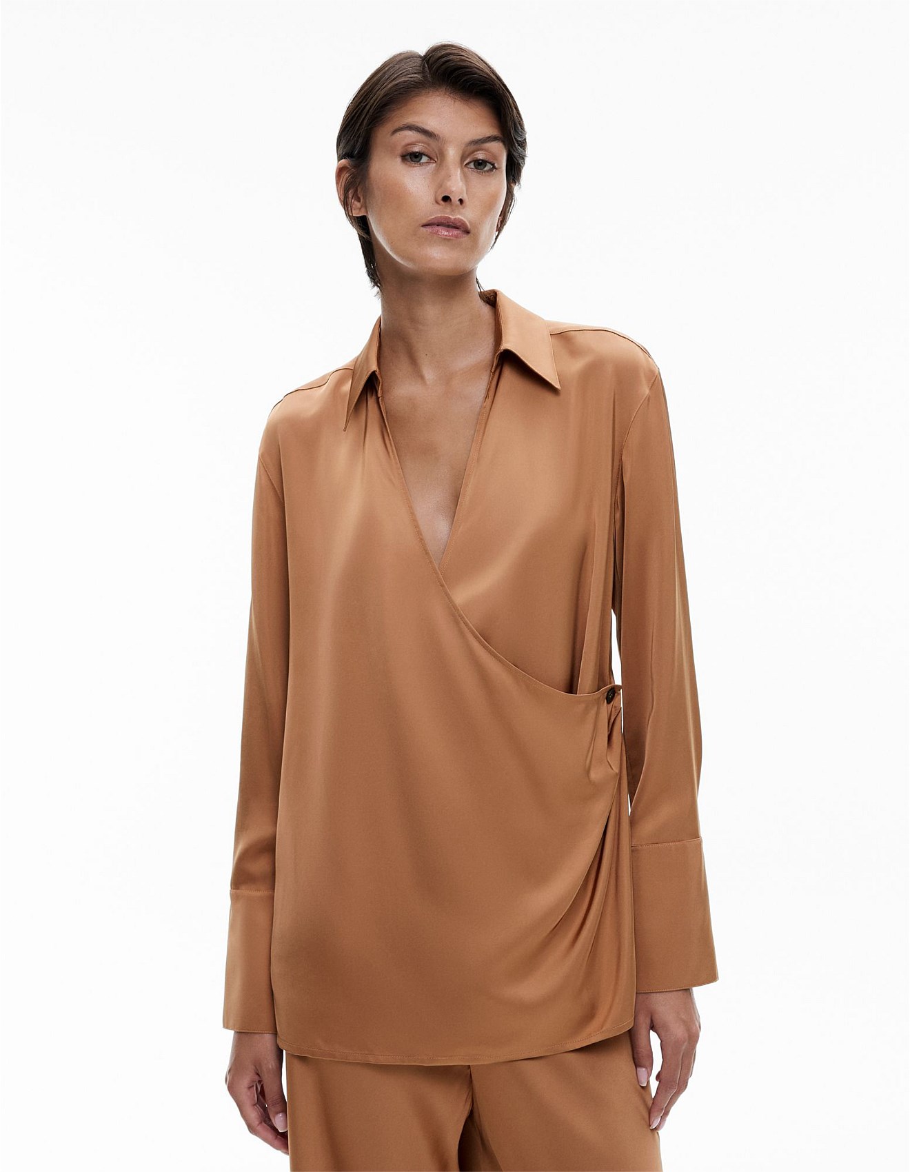 Witchery Drape Wrap Shirt | David Jones