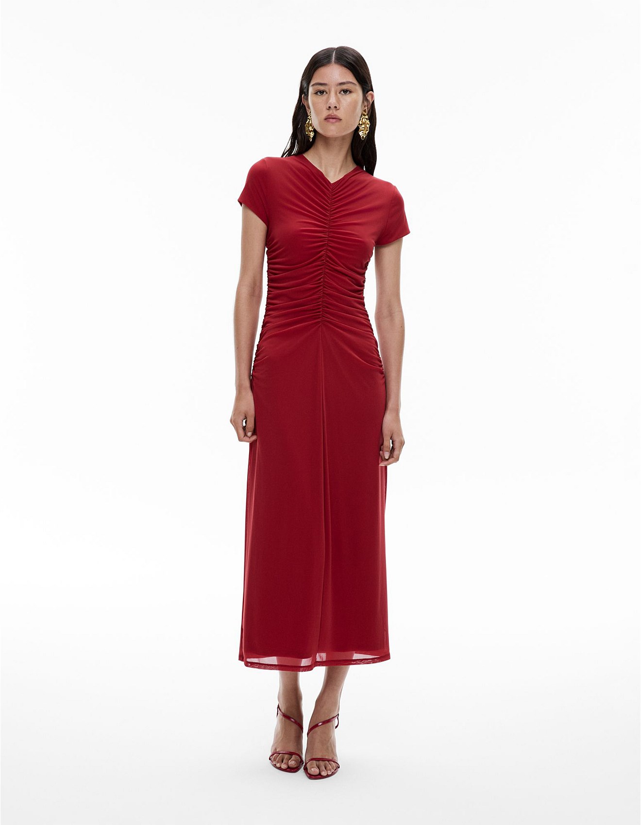 Witchery Gather Mesh Dress | David Jones