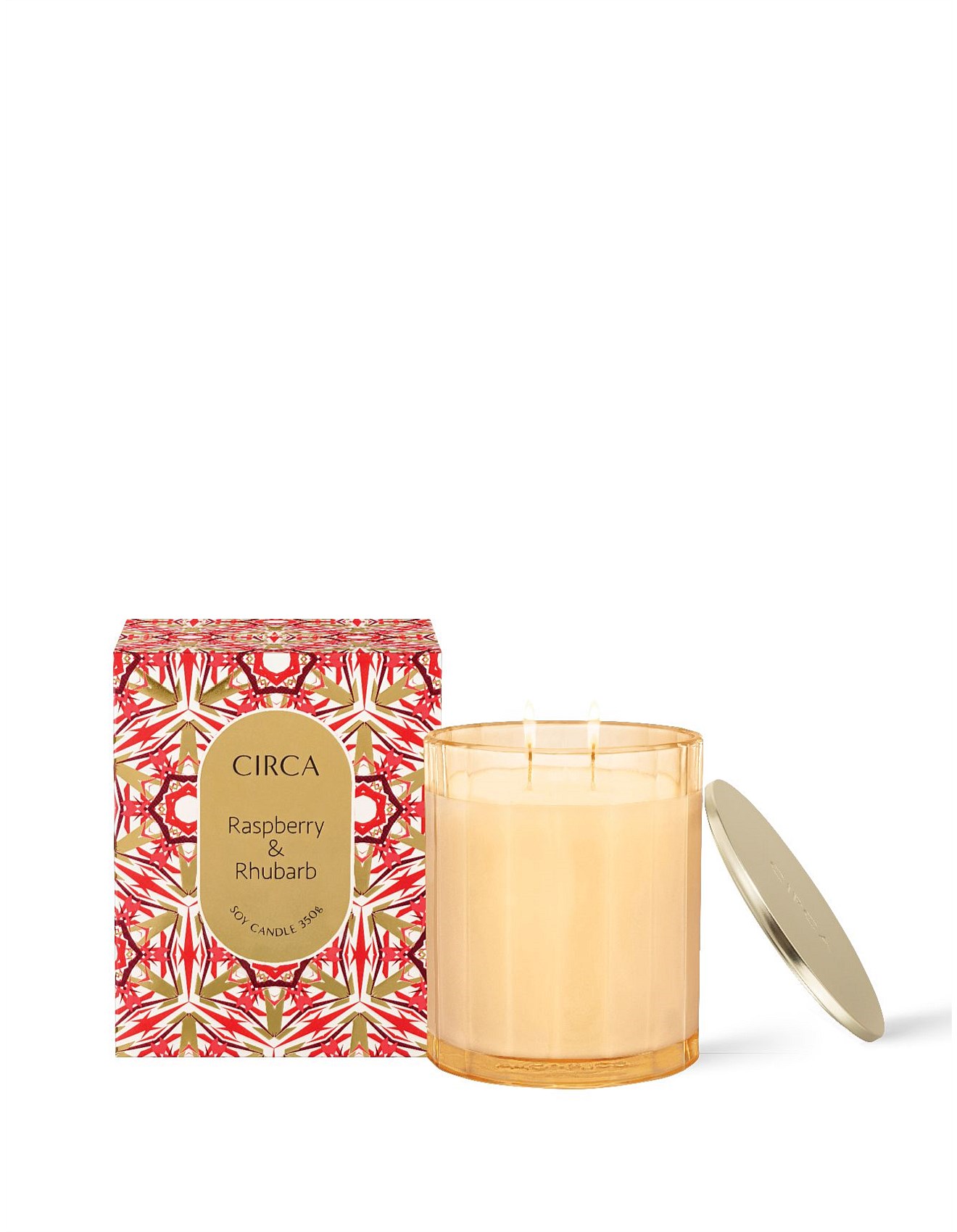 Circa Raspberry & Rhubarb Soy Candle 350g | David Jones