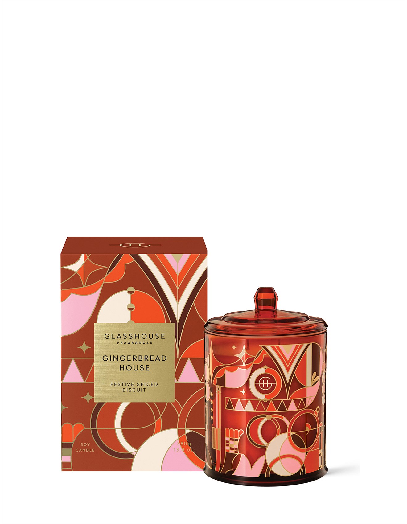 Glasshouse Fragrances Gingerbread House Candle 380g | David Jones