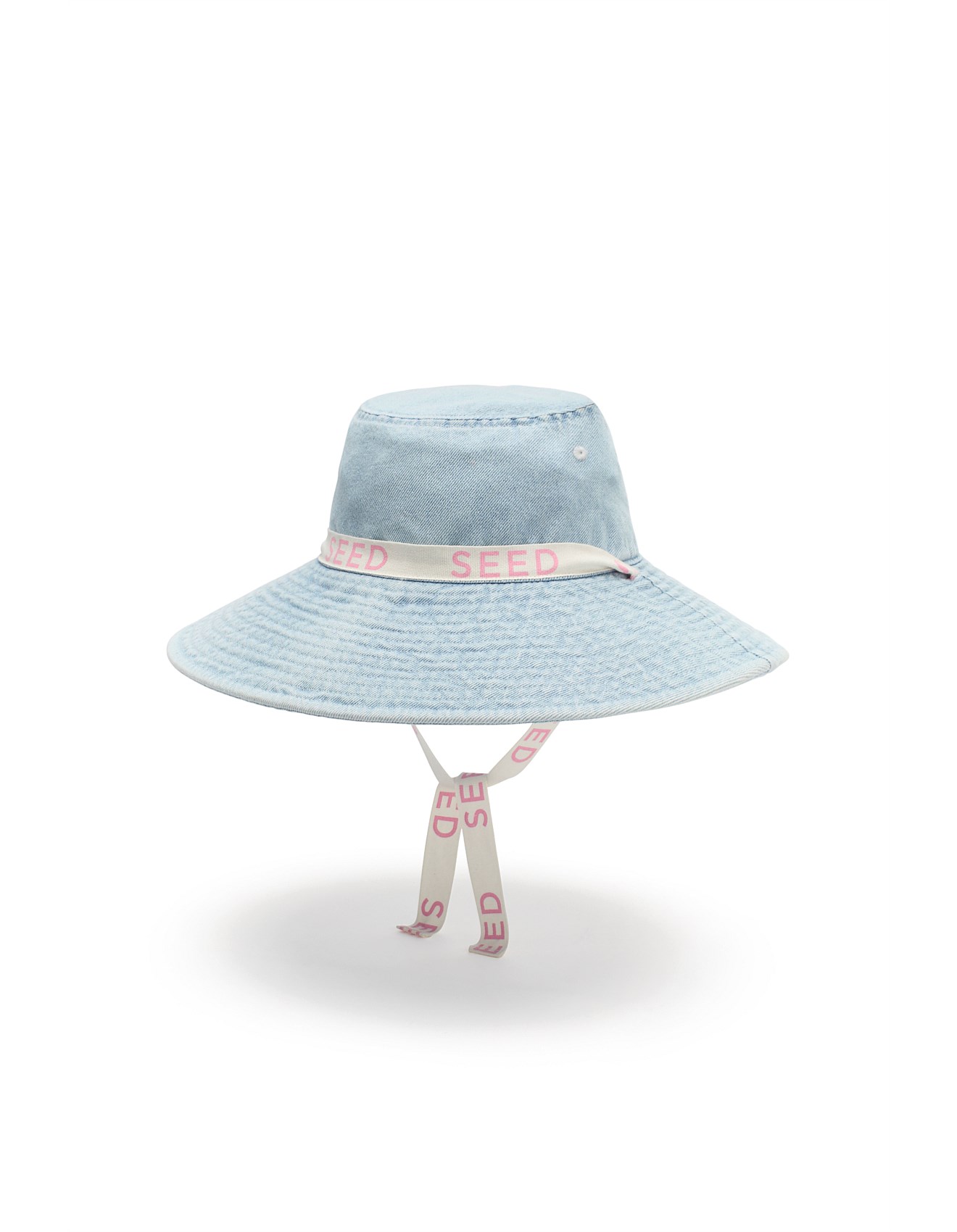 Seed Heritage Denim Wide Brim Hat | David Jones
