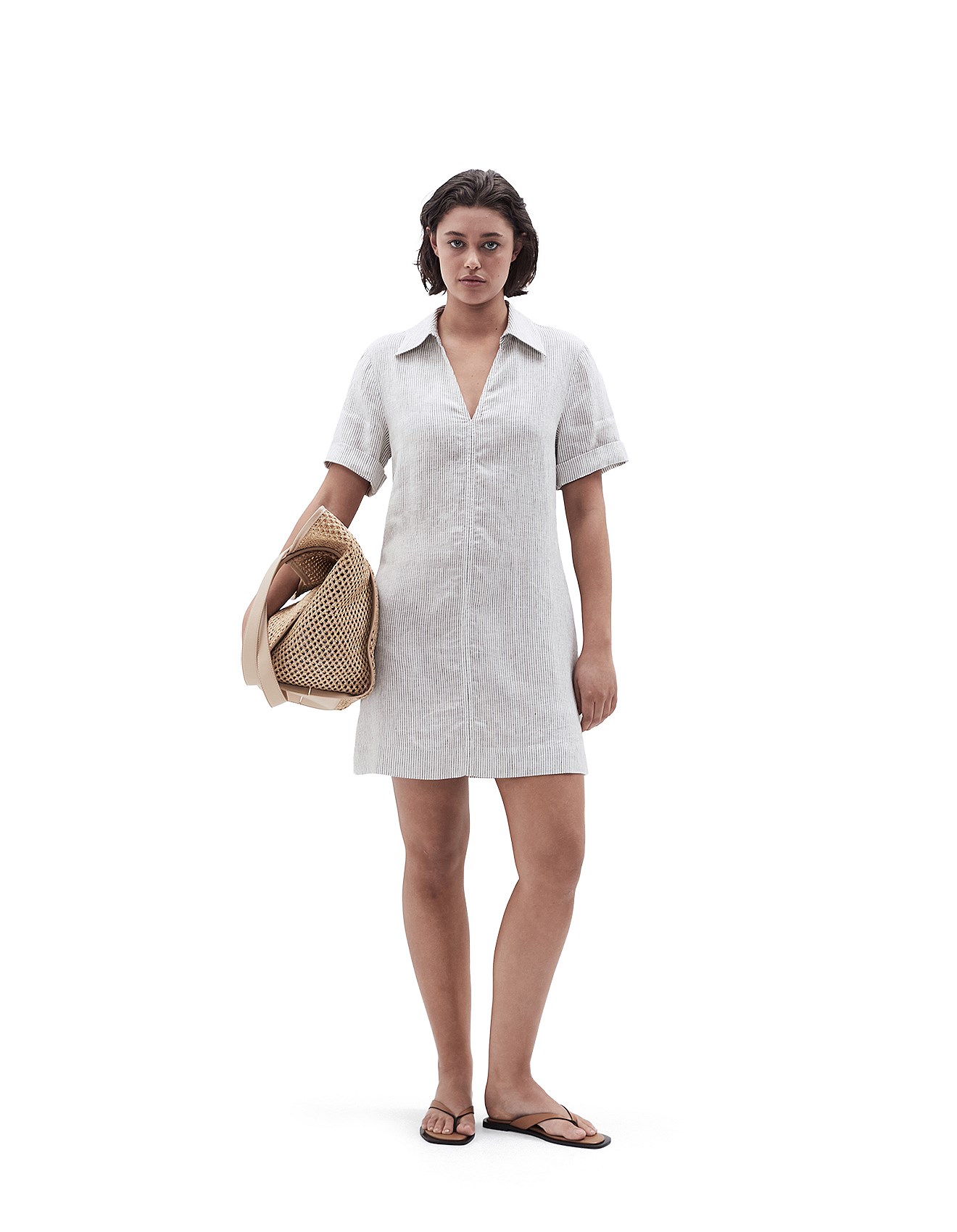 Unison Collared Linen Dress | David Jones