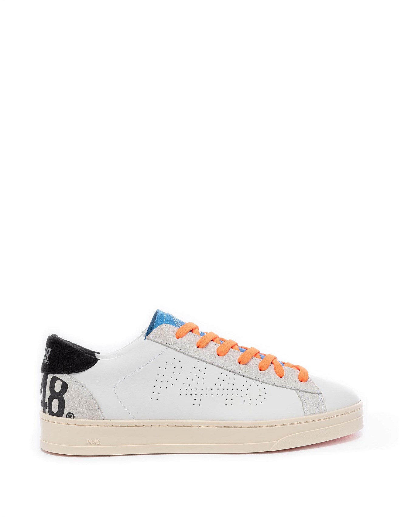 P448 Jack White/neon Leather Sneaker | David Jones