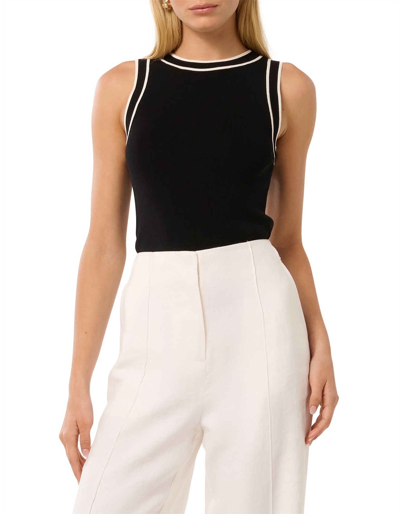 Forever New Chelsea Tipped Knit Tank Top | David Jones