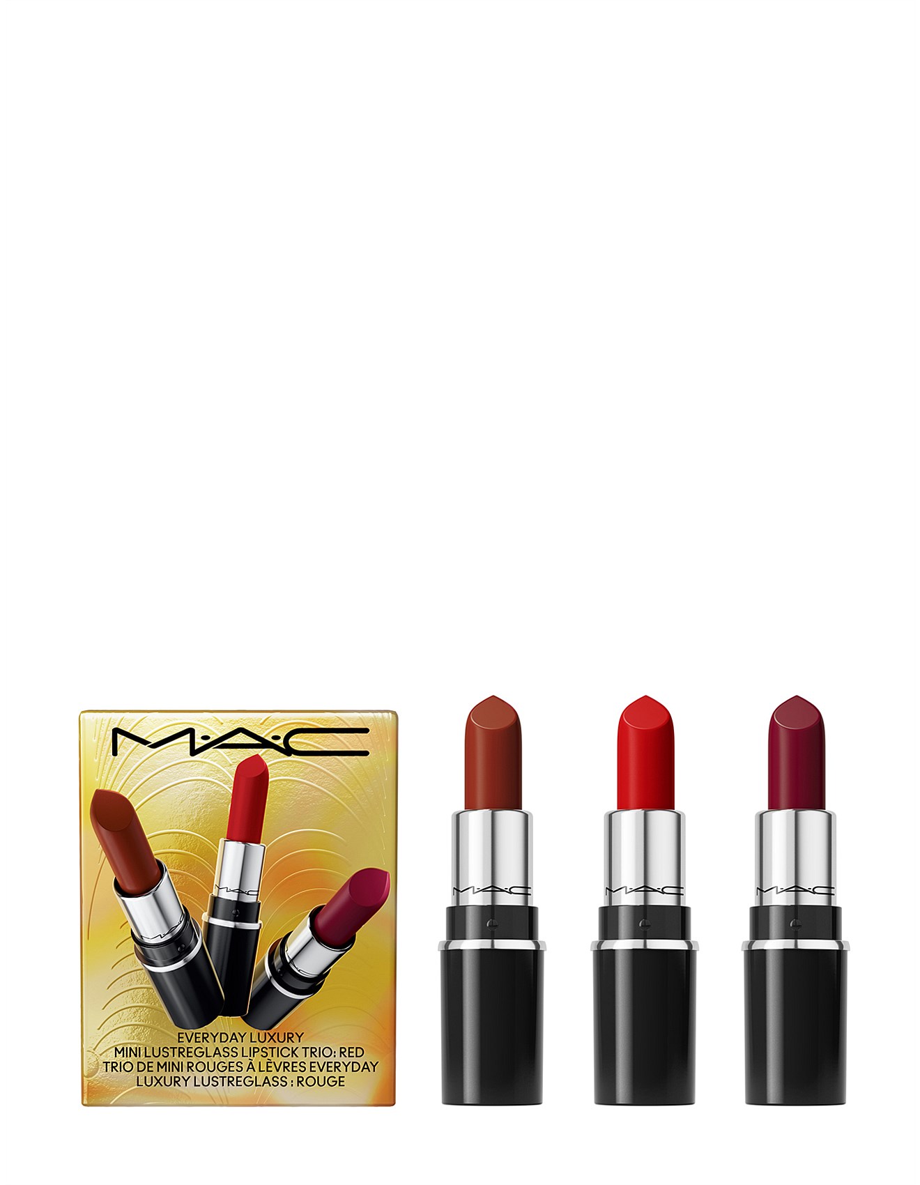 Mac Everyday Luxury Mini Lustreglass Lipstick Trio: Neutral | David Jones