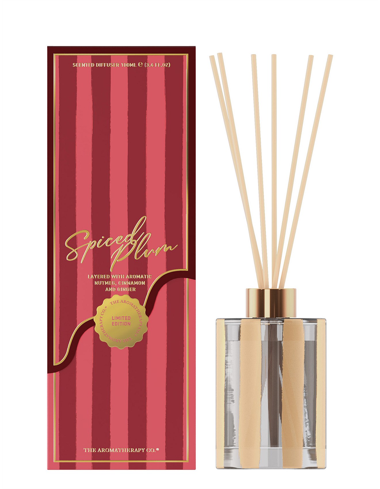 The Aromatherapy Co. Festive Spiced Plum Reed Diffuser 100ml | David Jones