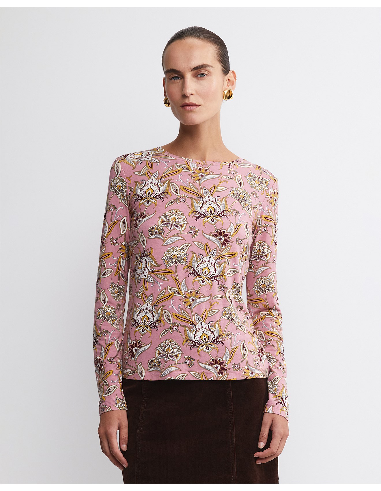Sportscraft Sue Paisley Long Sleeve Magic Tee | David Jones