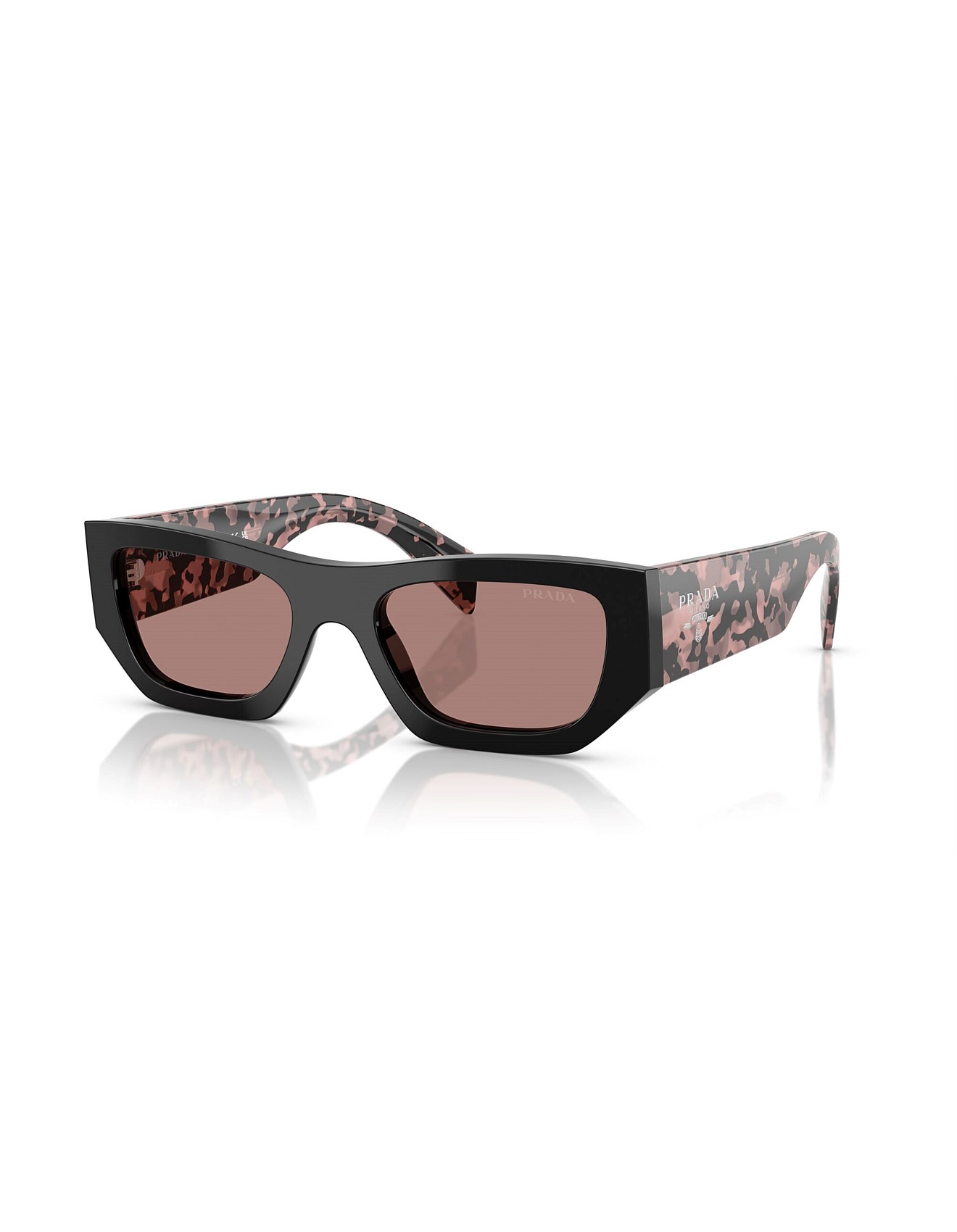 Prada Pillow Black Light Brown Sunglasses | David Jones
