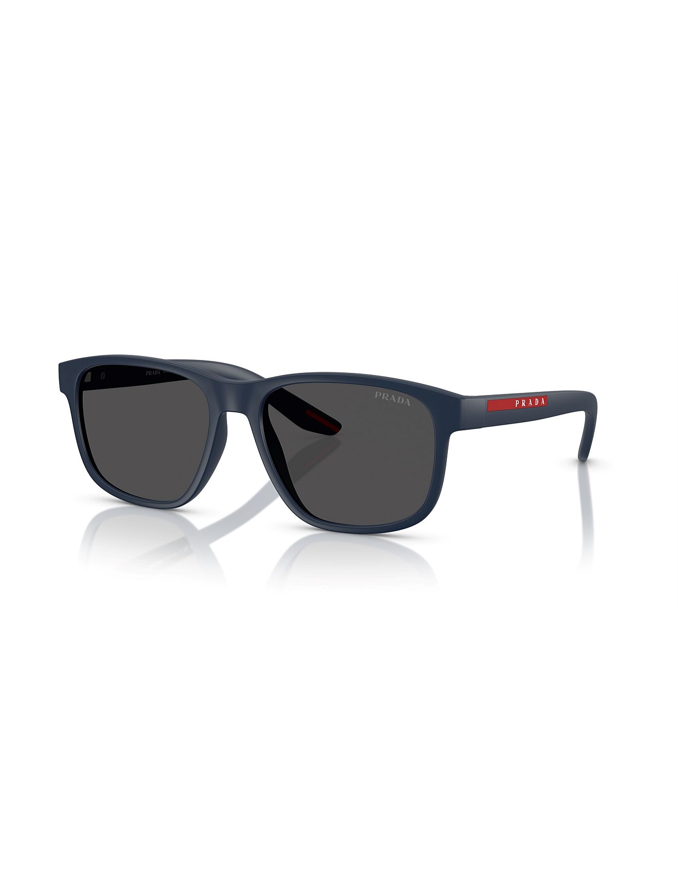 Prada Pillow Blue Dark Grey Sunglasses | David Jones