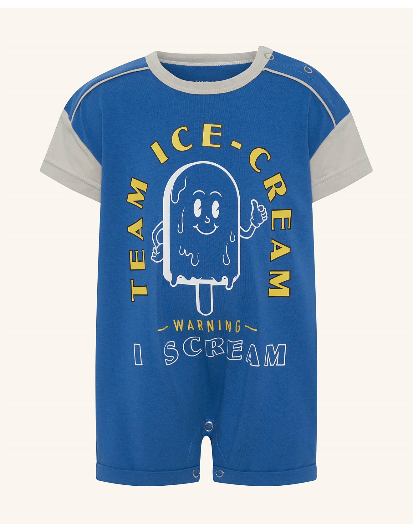 Tiny Tribe Team Ice Cream Colourblock Romper | David Jones
