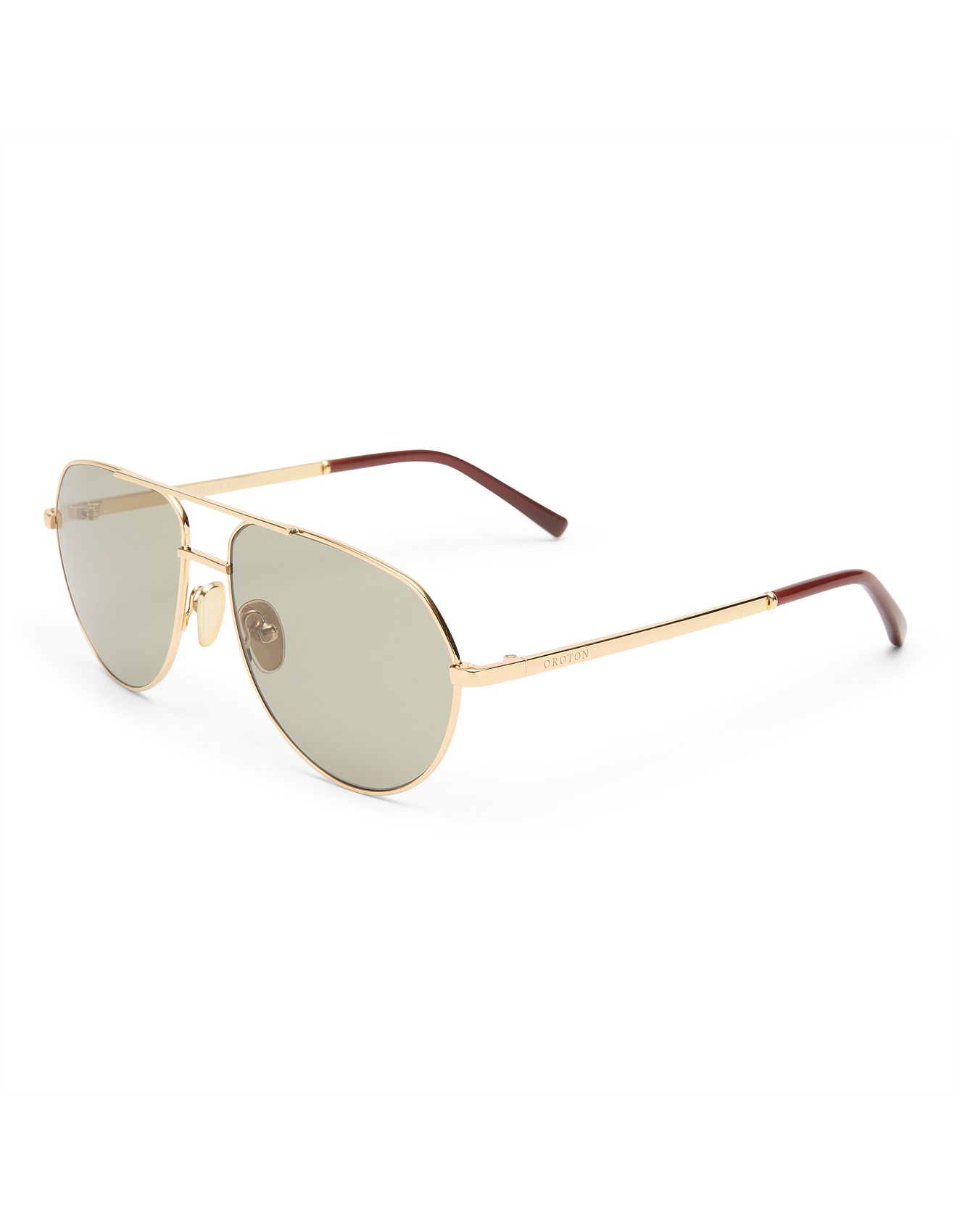 Oroton Revel Gold Aviator Sunglasses | David Jones