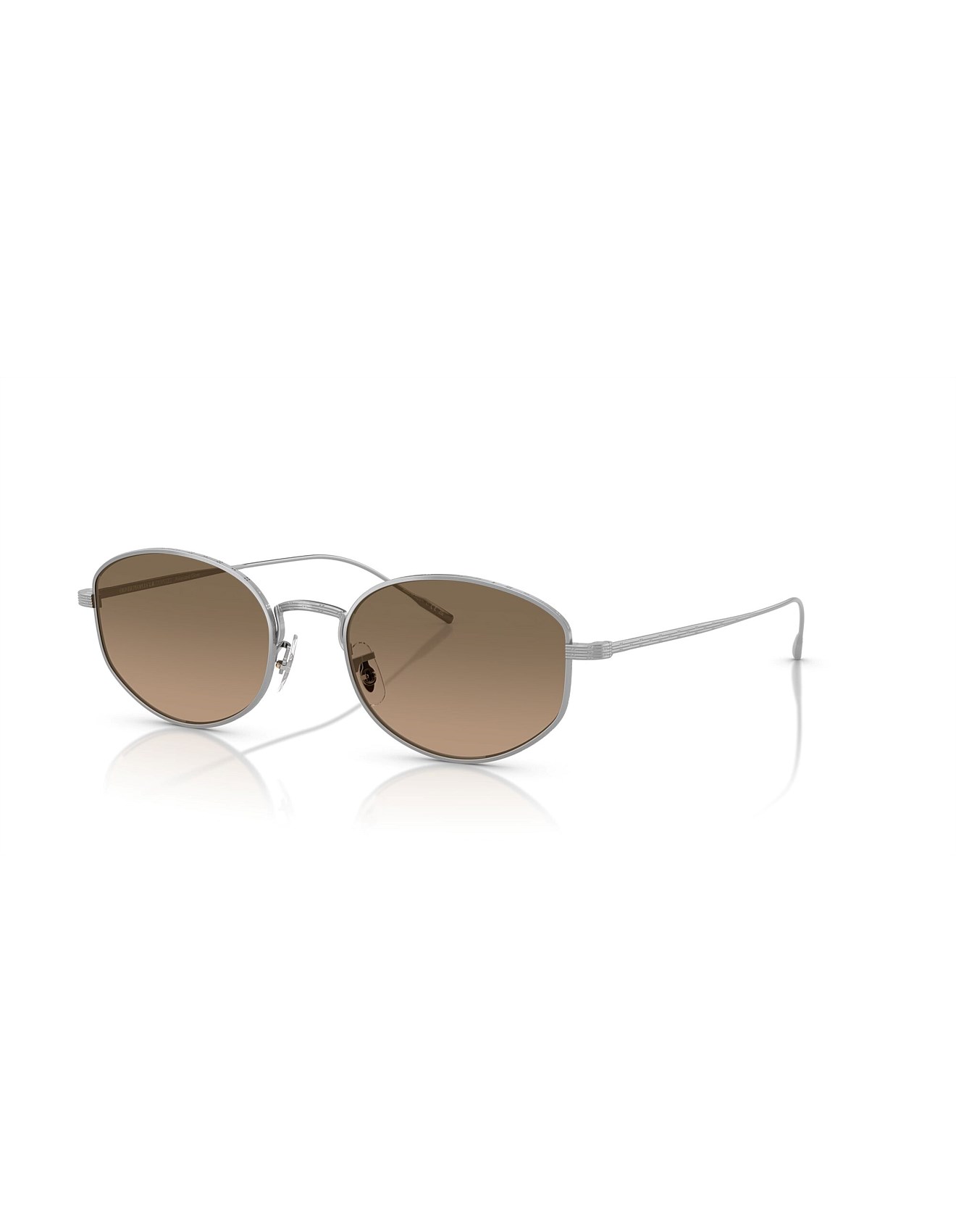 Oliver Peoples Estra Oval Silver Sandstone Gradient Polar Sunglasses ...