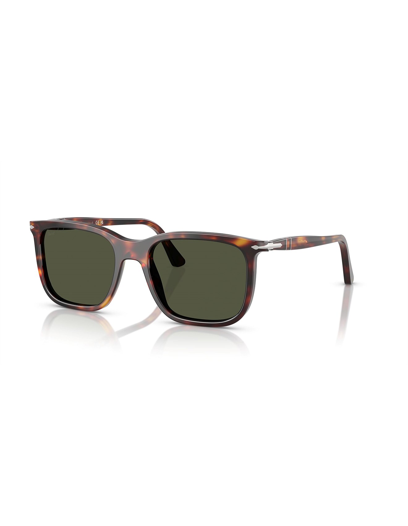 Persol Renzo Rectangle Havana Green Sunglasses | David Jones