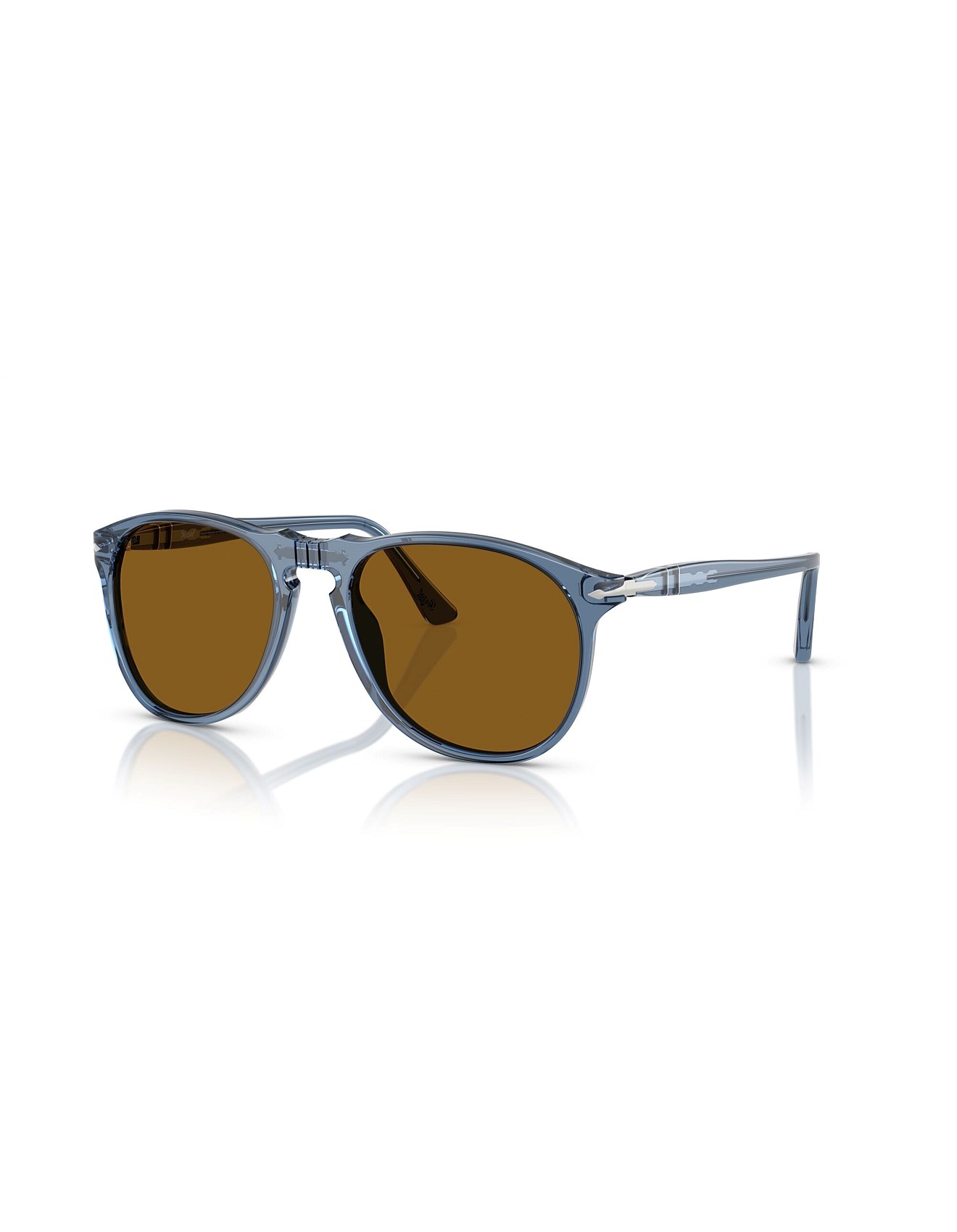 Persol Pilot Blue Crystal Brown Sunglasses | David Jones