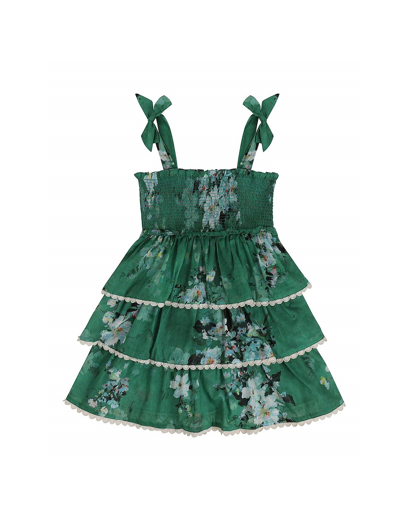 Zimmermann Everley Tiered Shirred Dress (2yrs -12 Yrs) | David Jones