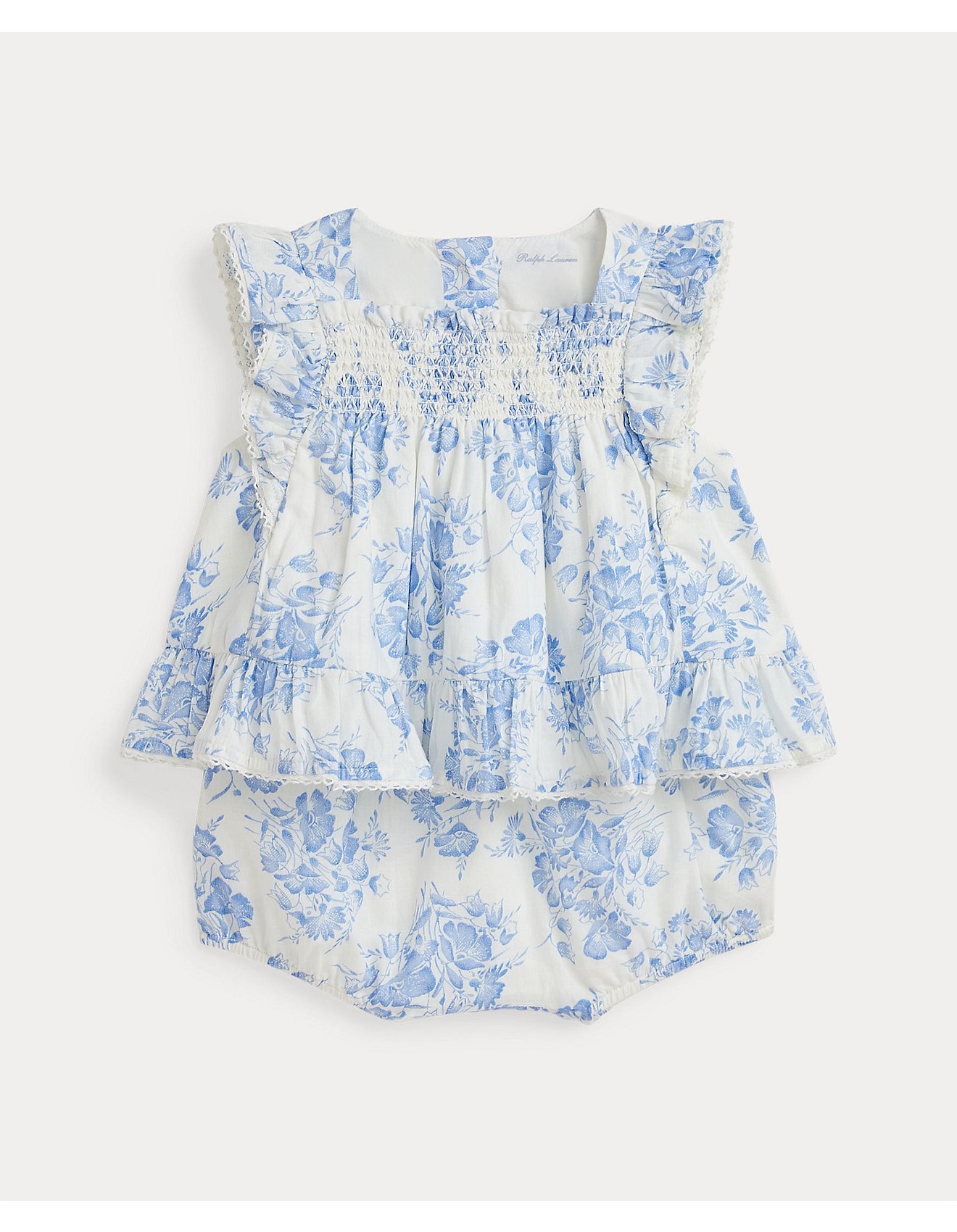 Polo Ralph Lauren Floral Slub Cotton Top & Bloomer Set (3-24 Months ...
