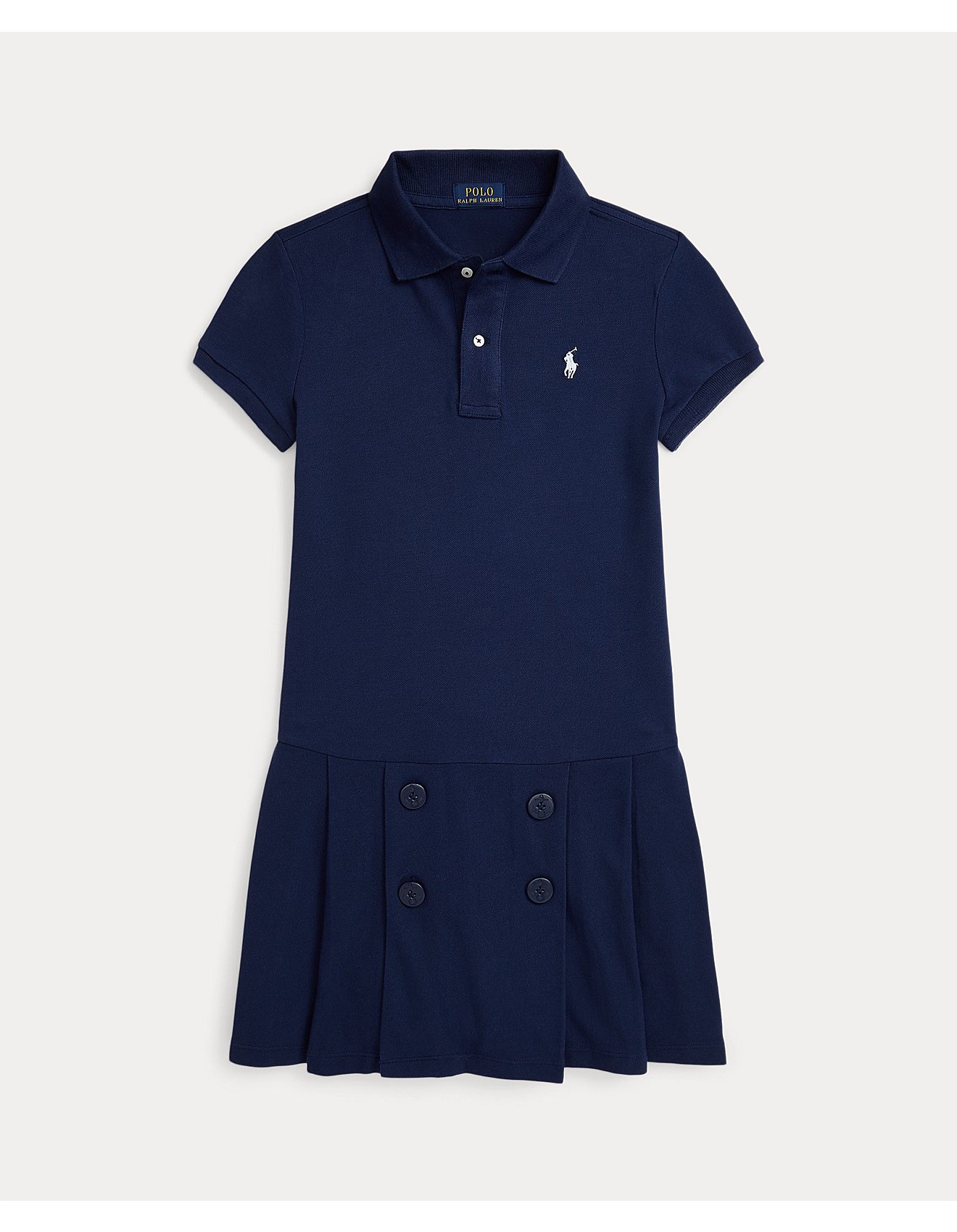 Polo Ralph Lauren Girls Nautical Stretch Mesh Polo Dress | David Jones