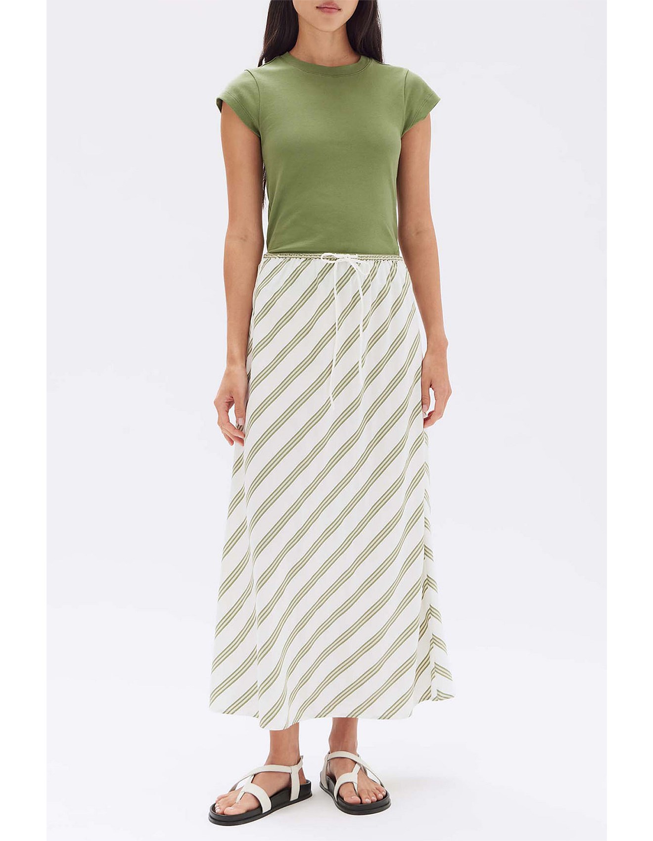 Assembly Label Isola Stripe Skirt | David Jones