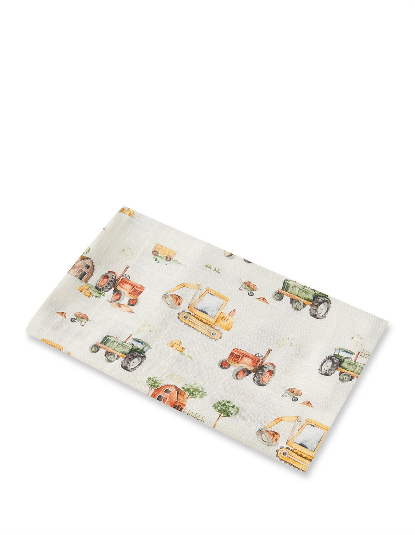 Snuggle Hunny Diggers & Tractors Organic Muslin Wrap | David Jones