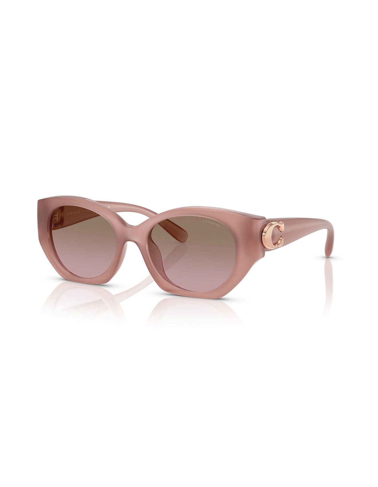 Coach Cw194 Oval Pink Brown Rose Gradient Sunglasses | David Jones