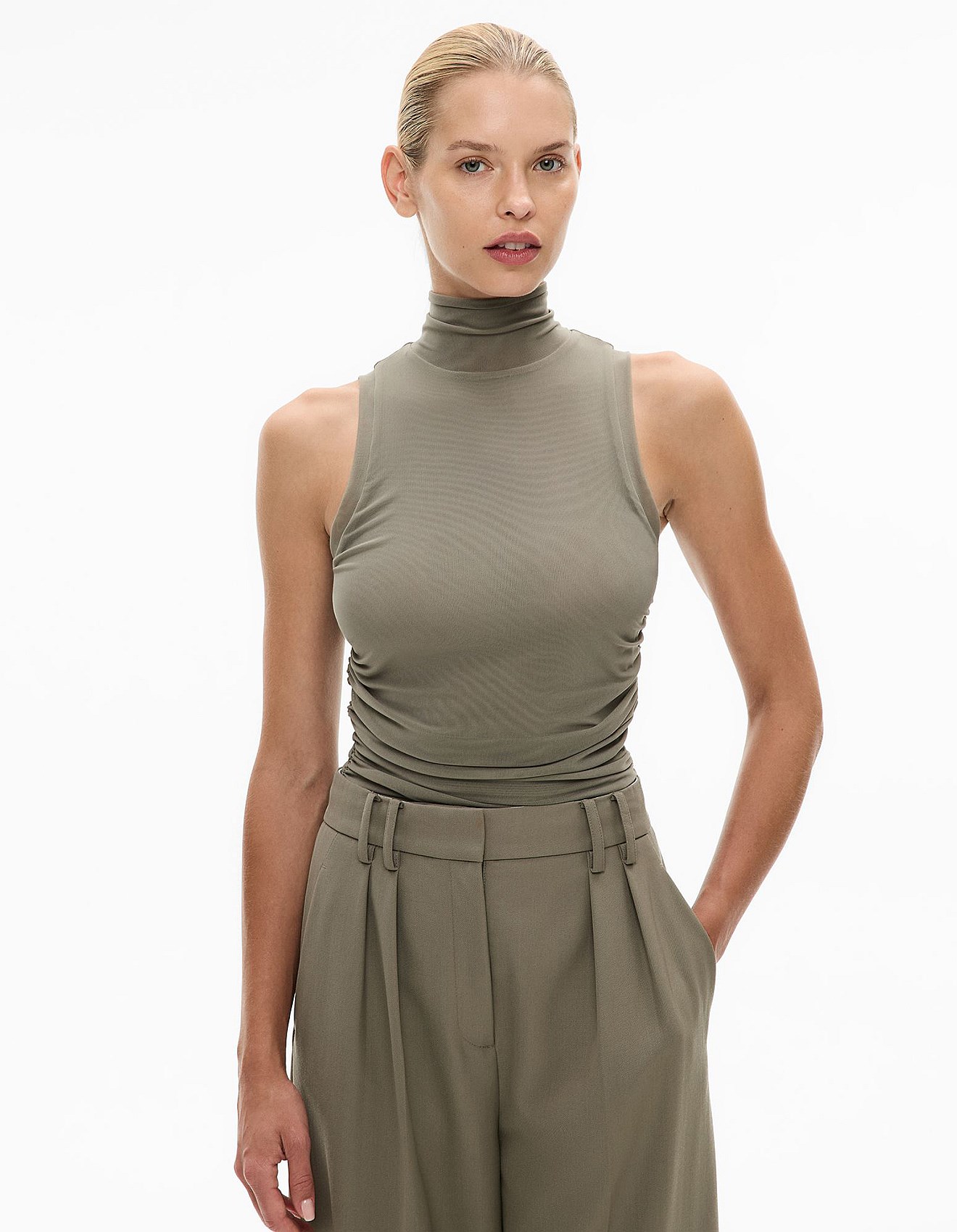 Witchery Mesh High Neck Tank | David Jones