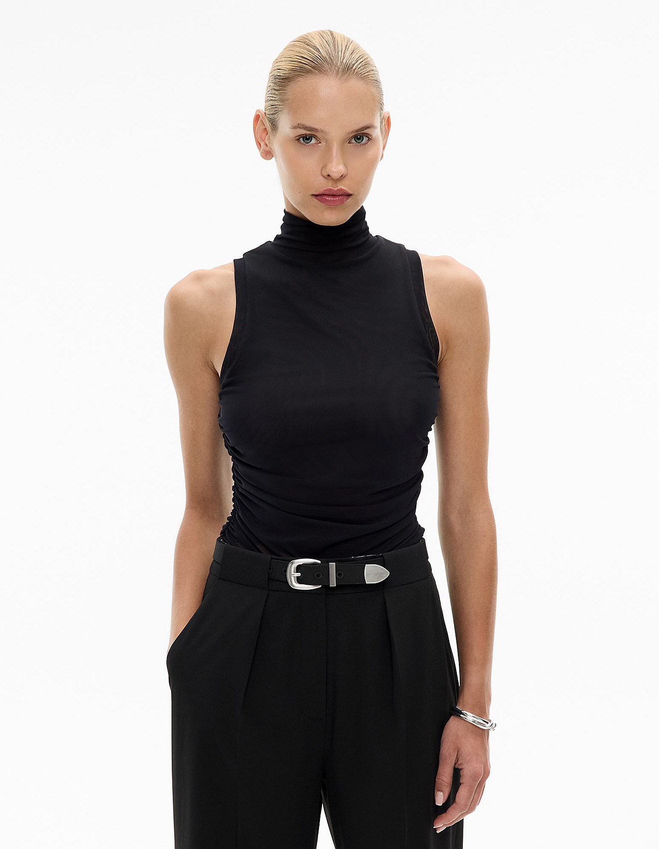 Witchery Mesh High Neck Tank | David Jones