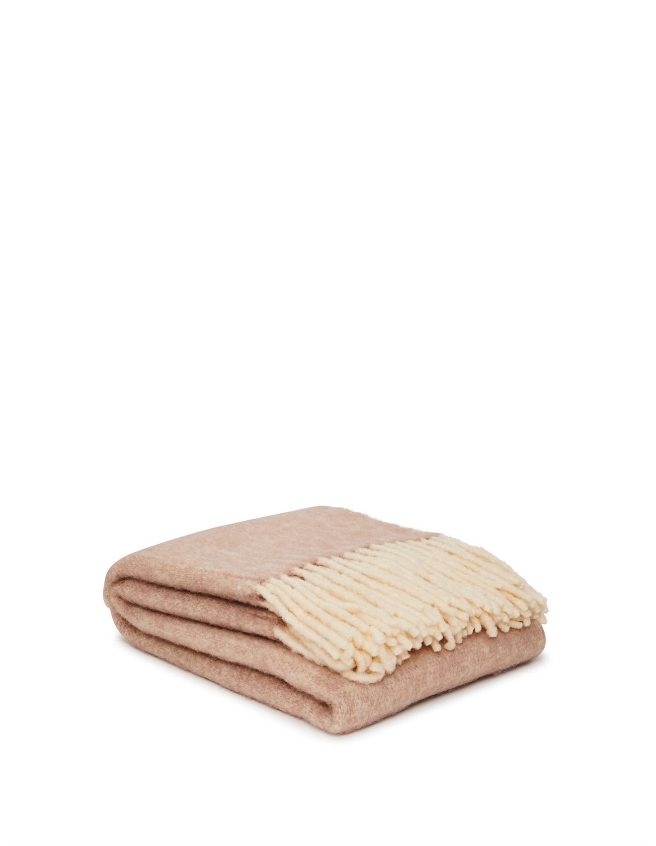 David Jones Collection Como Fringed Throw Dusty Pink | David Jones