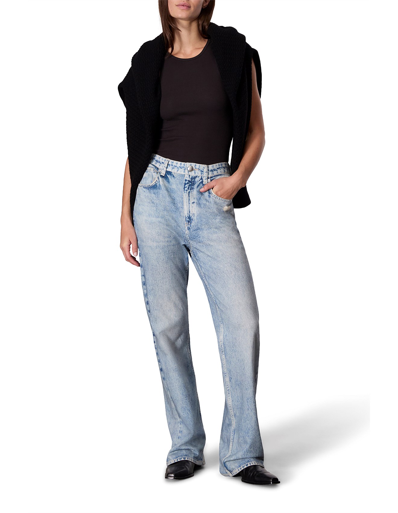 Rag & Bone Miramar Shea High-rise Full Relaxed Straight Jean | David Jones