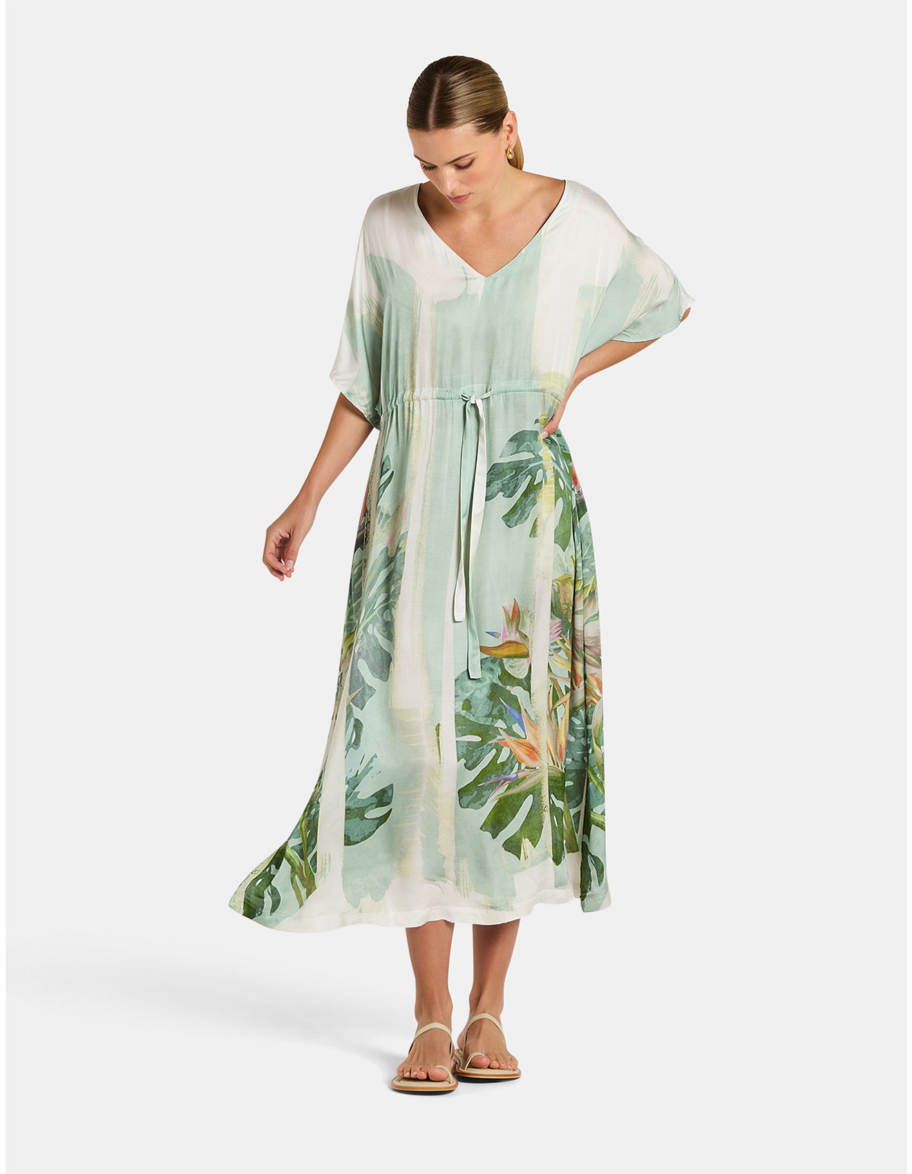 Yarra Trail Eden Dress With Adjustable Waist Tie | David Jones