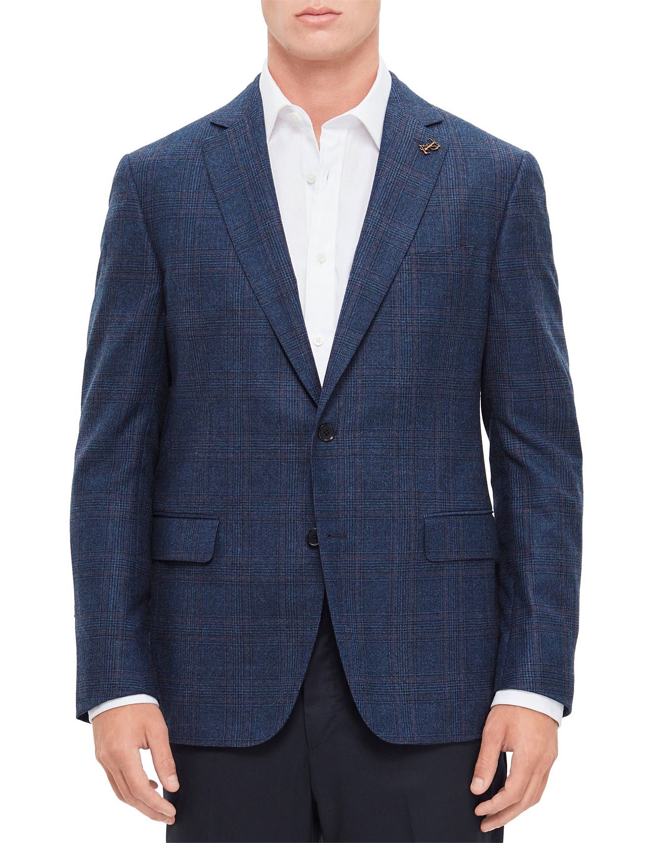 Pal Zileri 100% Wool Check, 2 Button Vicenza Single Breasted Full ...