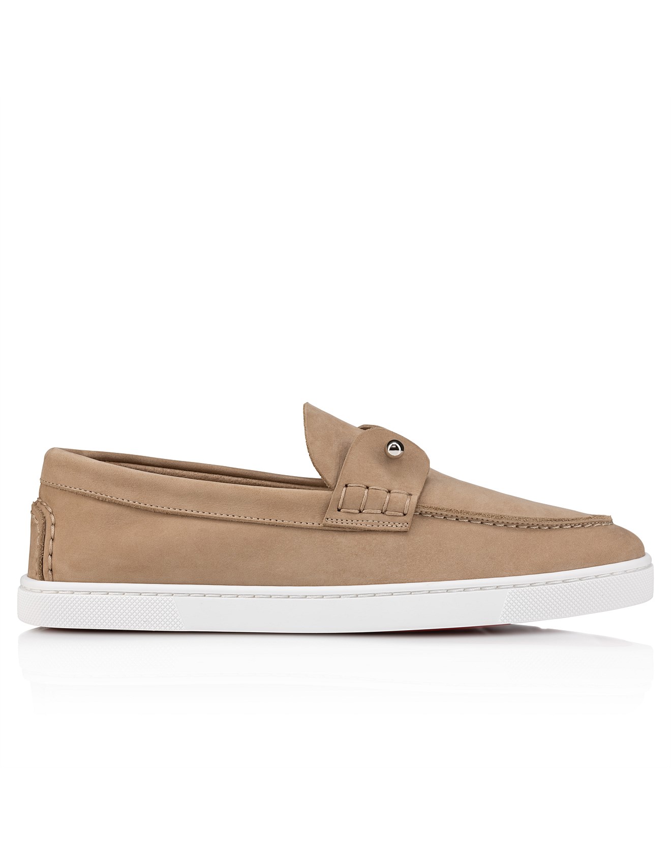 Christian Louboutin Chambeliboat Donna Flat Calf Nubuck Retourne Ds ...