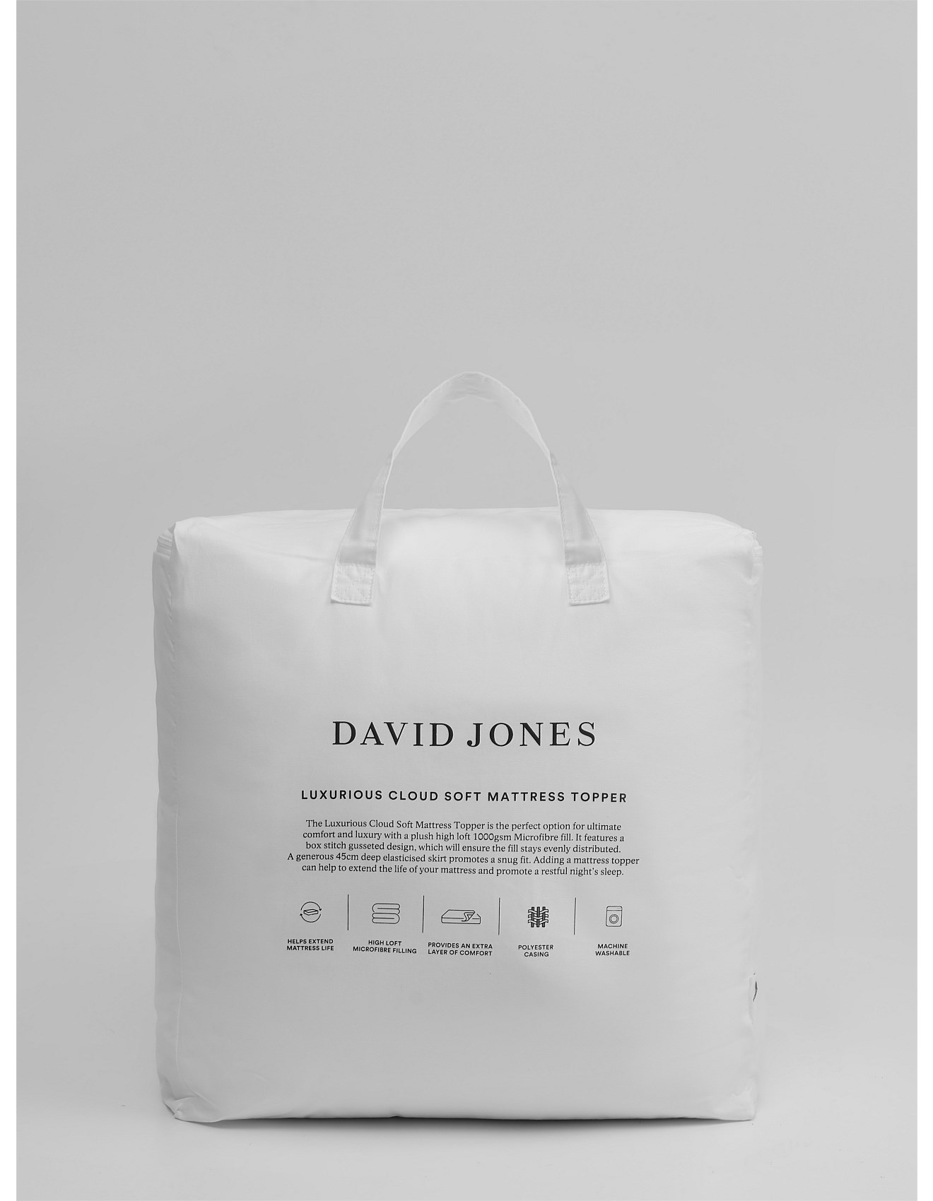 David Jones Collection Luxurious Cloud Soft Mattress Topper King ...