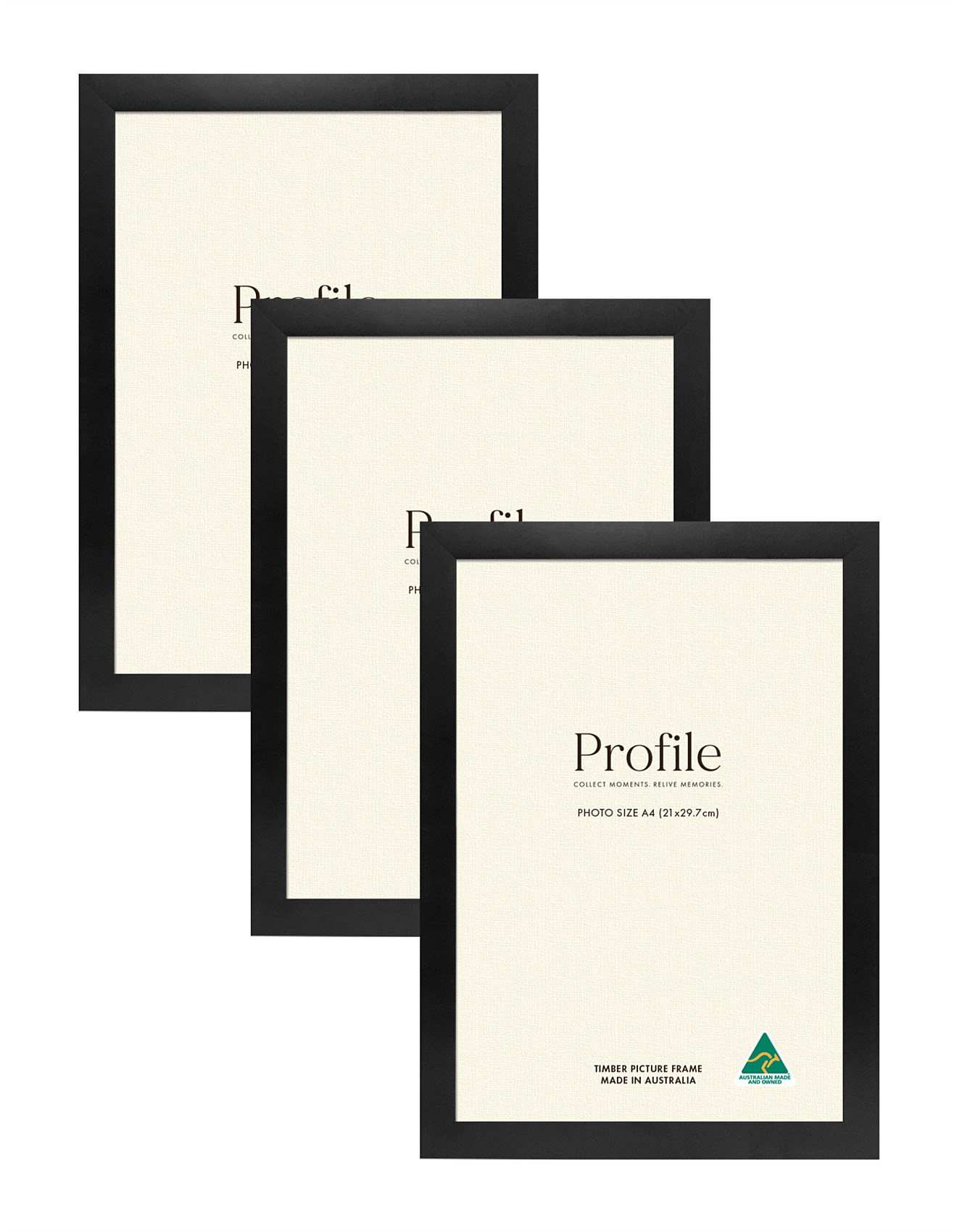 Profile Australian Timber Certificate Frame Black A4 (3 Pack) | David Jones