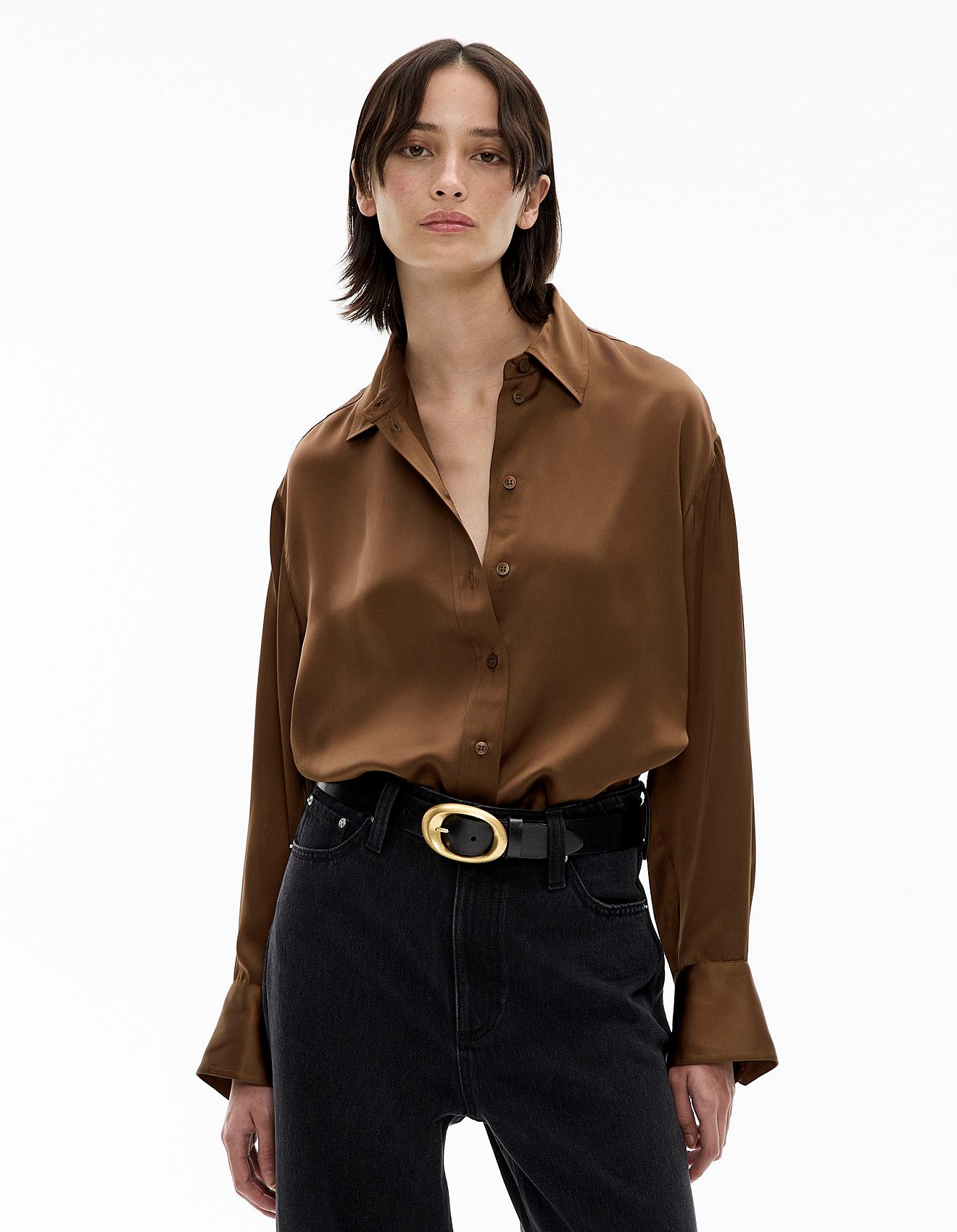 Witchery Satin Shirt | David Jones