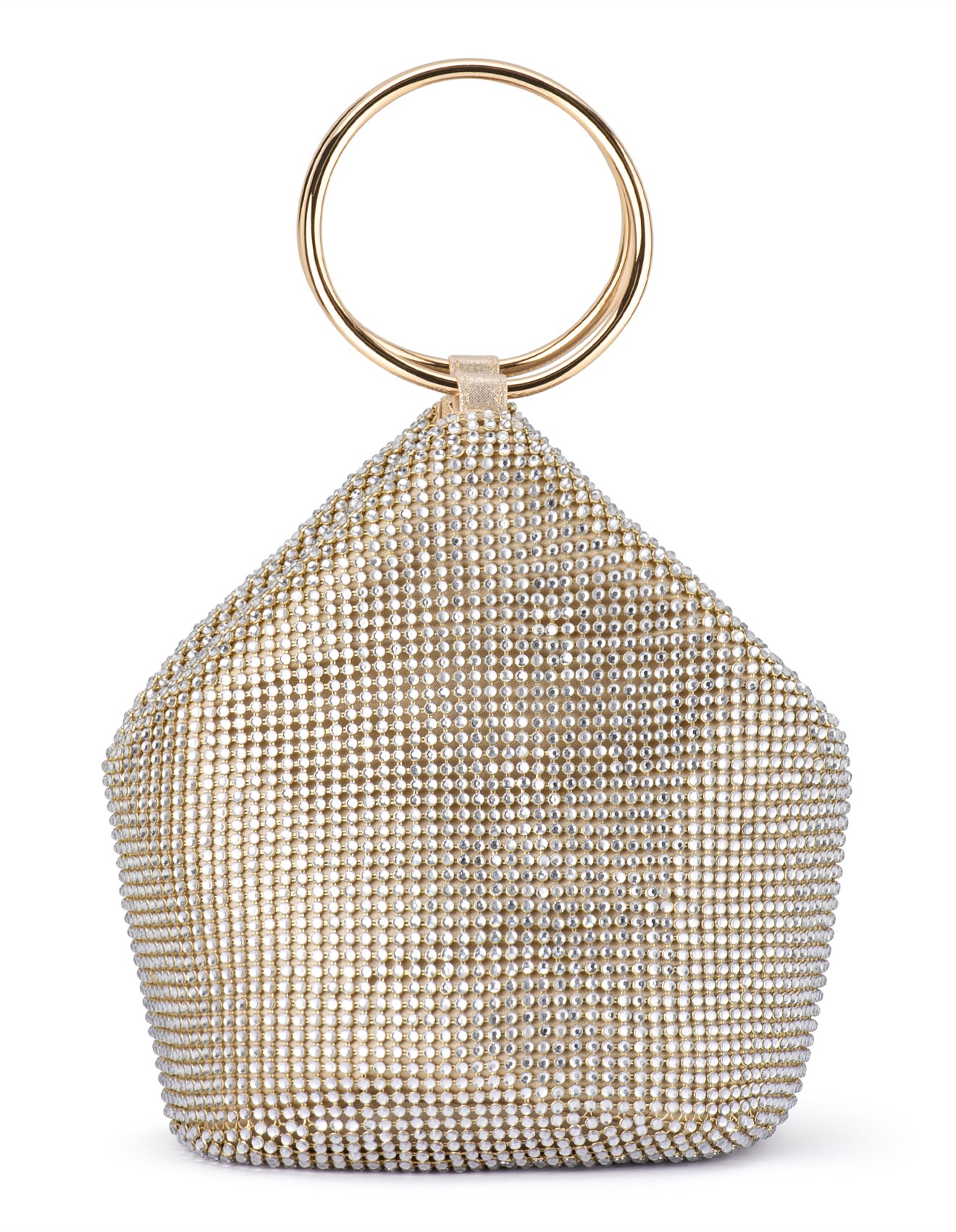 Olga Berg Ellie Crystal Mesh Handle Bag | David Jones