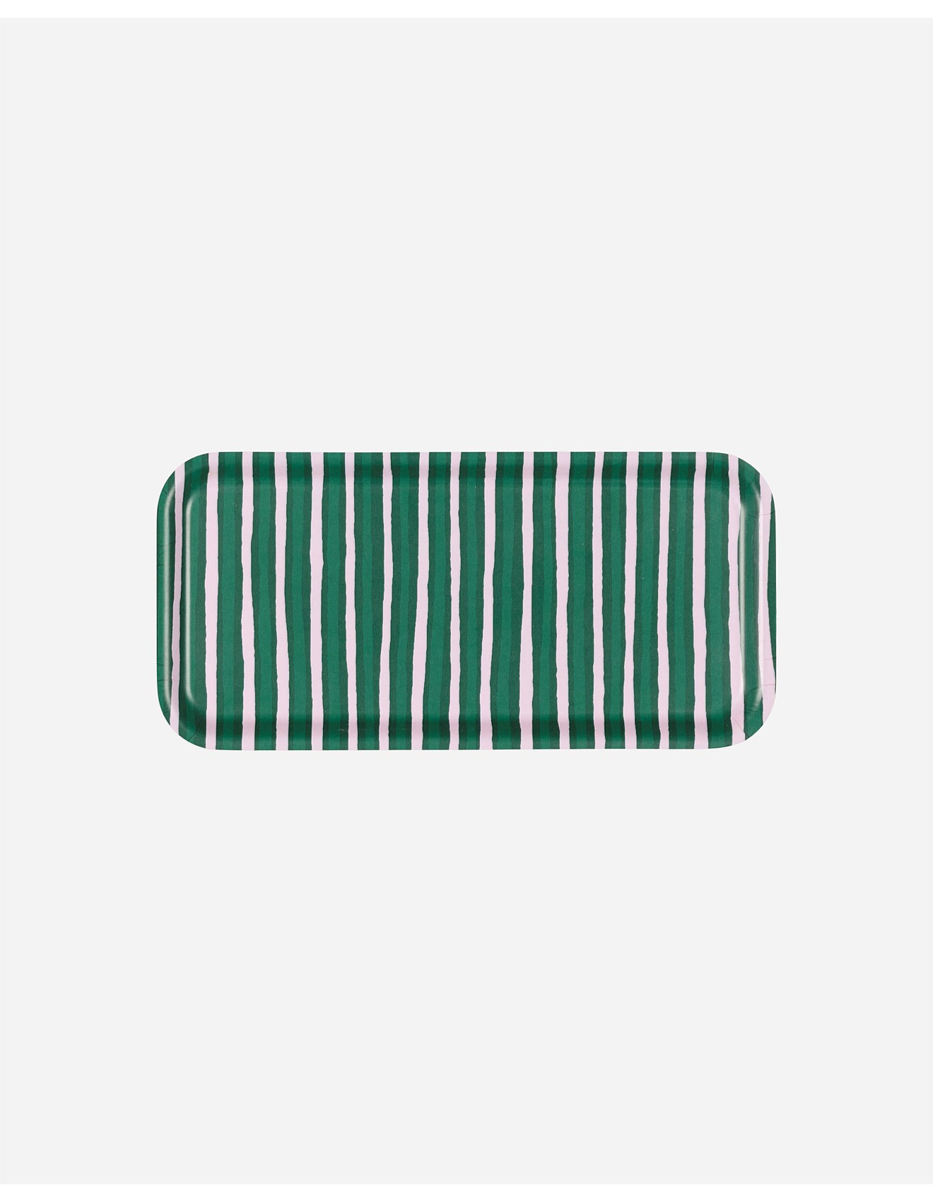 Marimekko Piccolo Tray Green/pink 13.5x27.5cm | David Jones