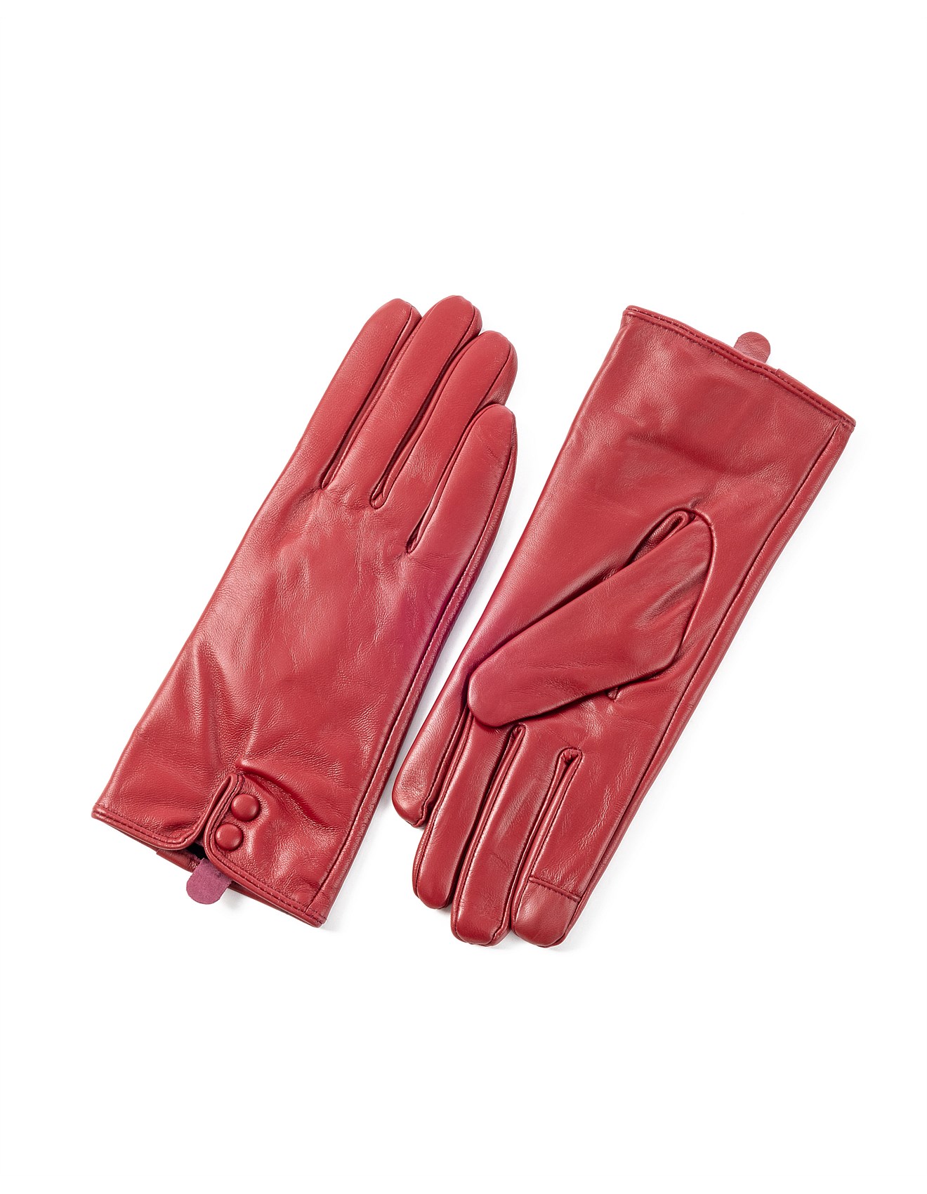 Gregory Ladner Leather Glove W Button Detail | David Jones