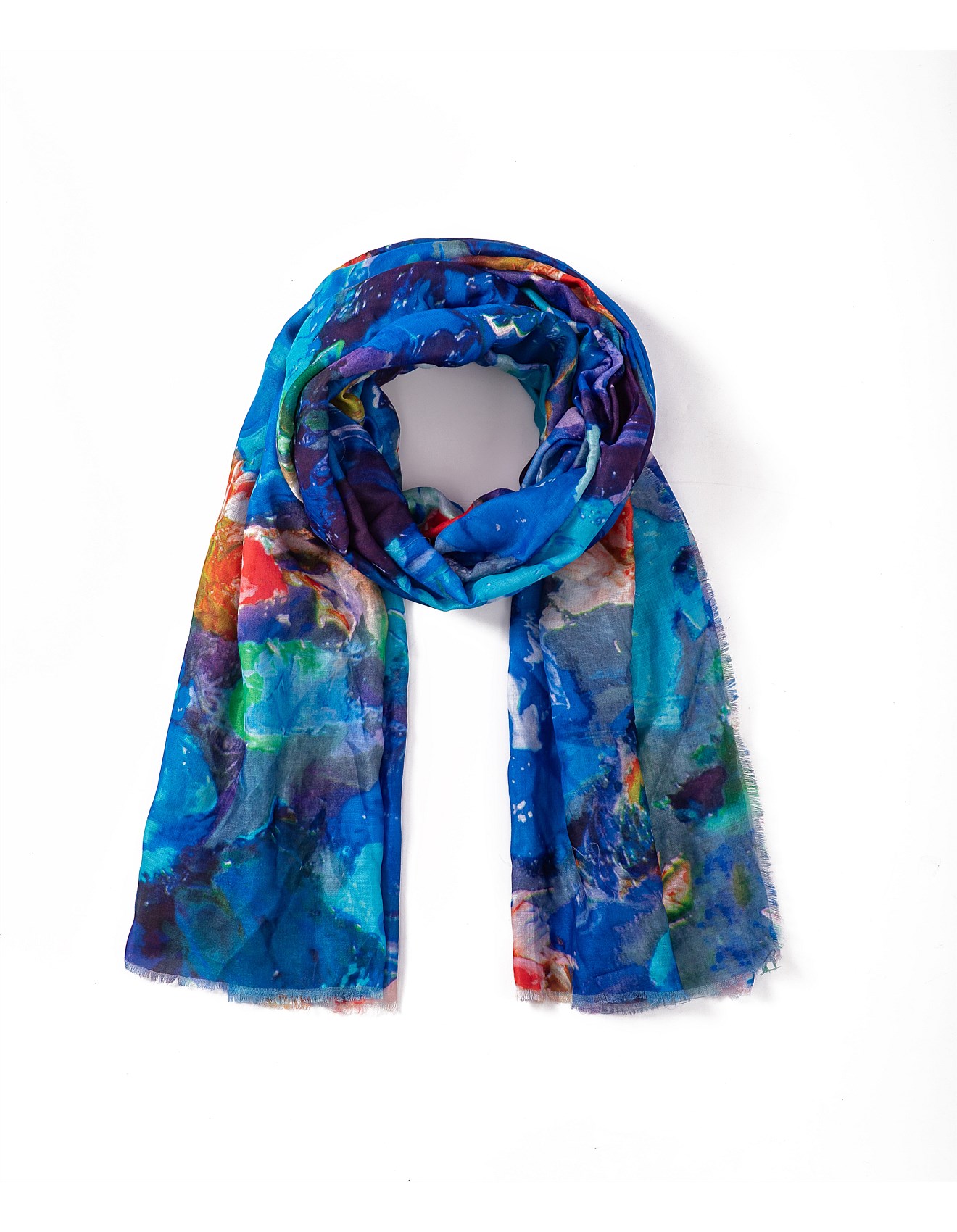 Gregory Ladner Abstract Floral Print Scarf | David Jones