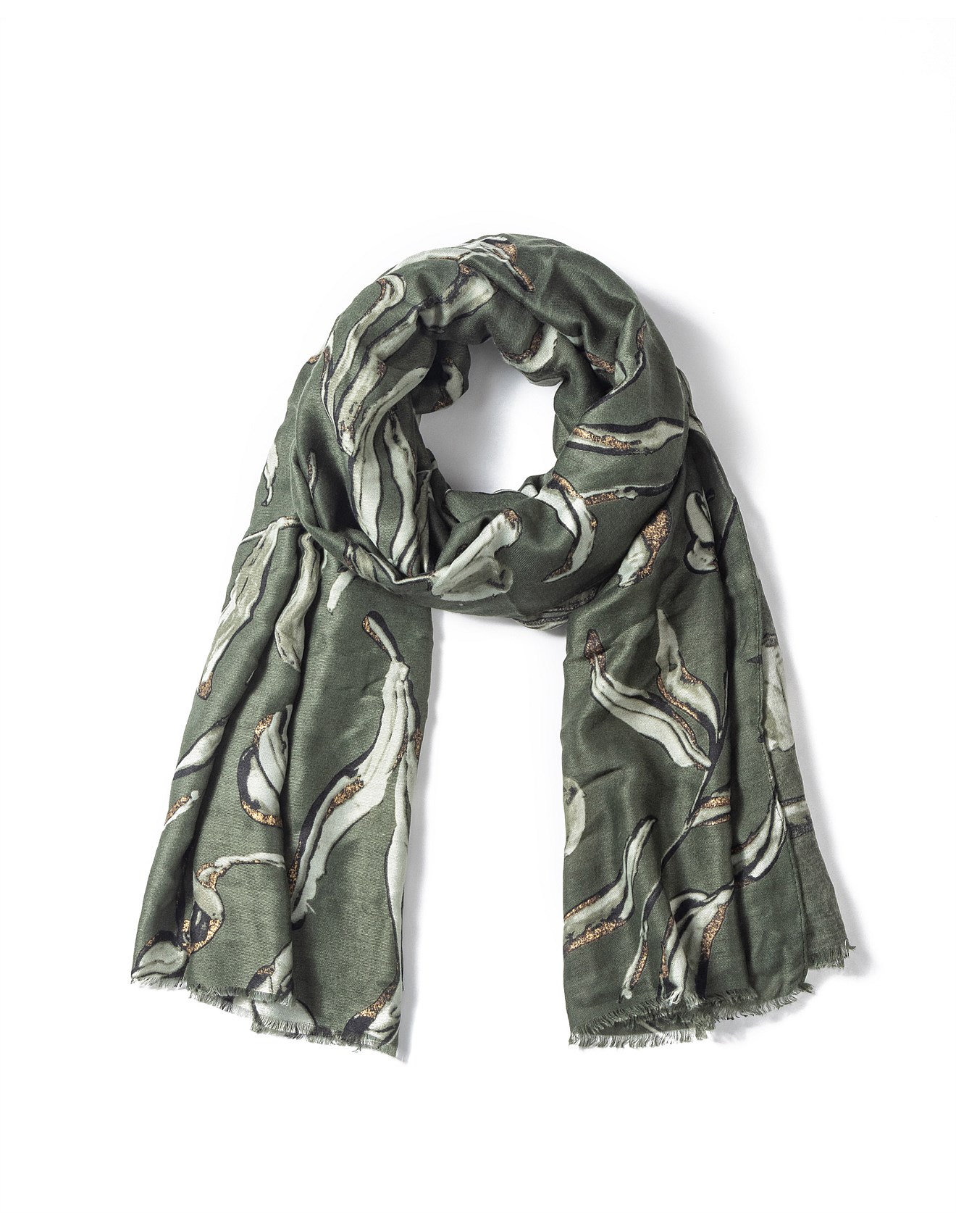 Gregory Ladner Botanical Print Scarf | David Jones