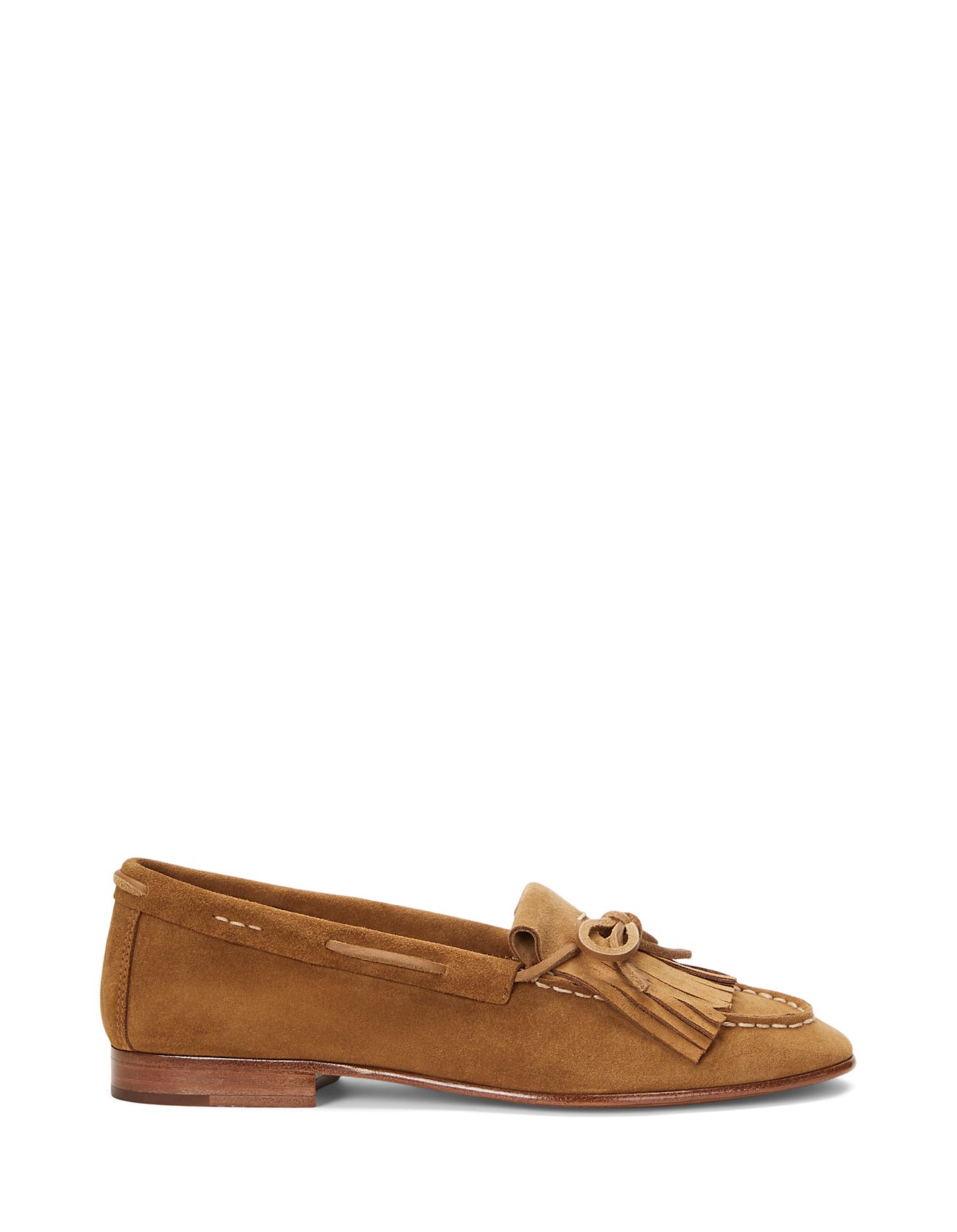 Polo Ralph Lauren Fringe-trim Suede Loafer | David Jones