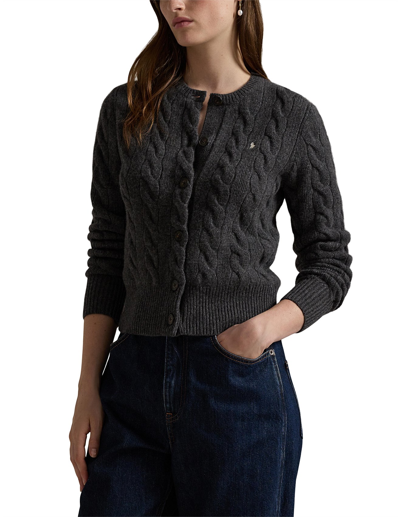Polo Ralph Lauren Cable-knit Wool-cashmere Cardigan | David Jones