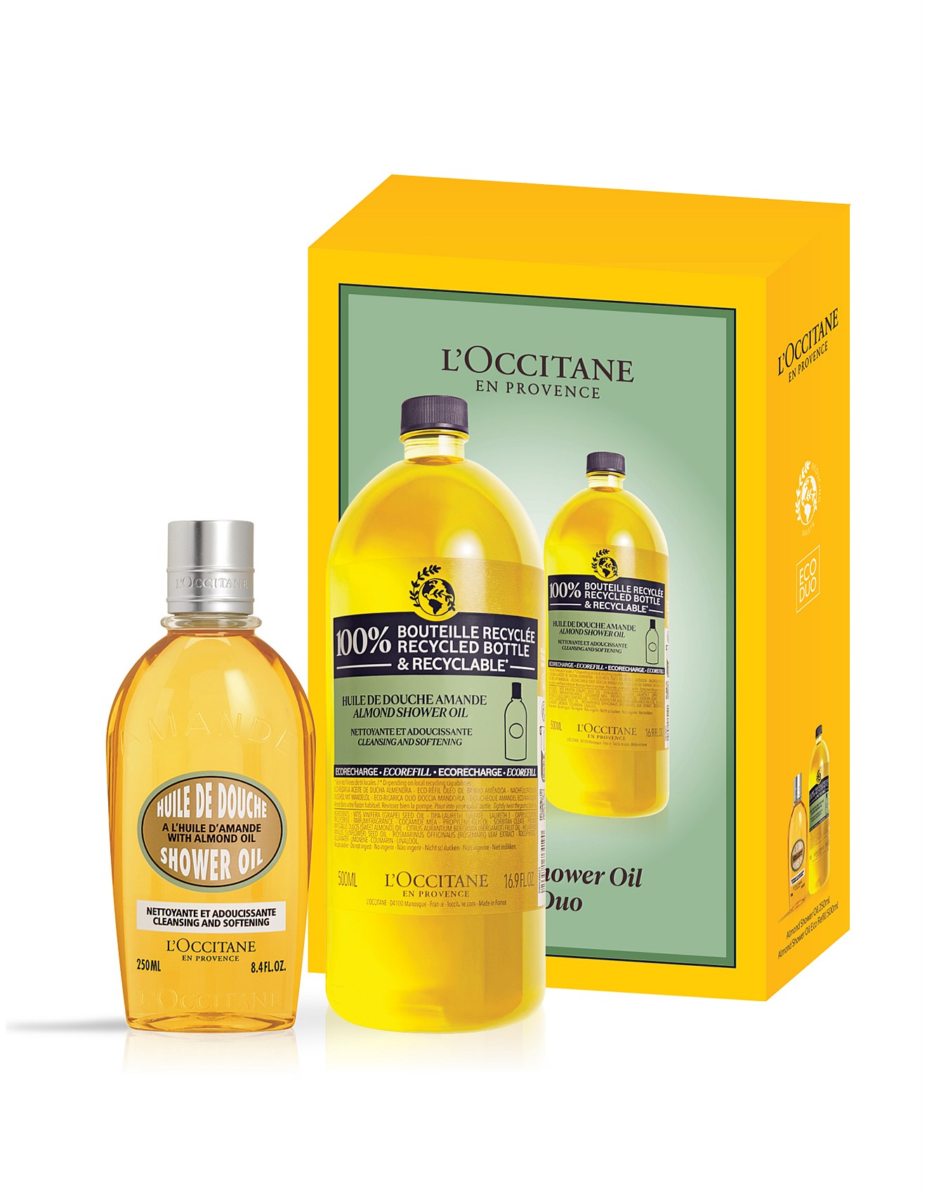 L'occitane Almond Shower Oil Eco Duo | David Jones
