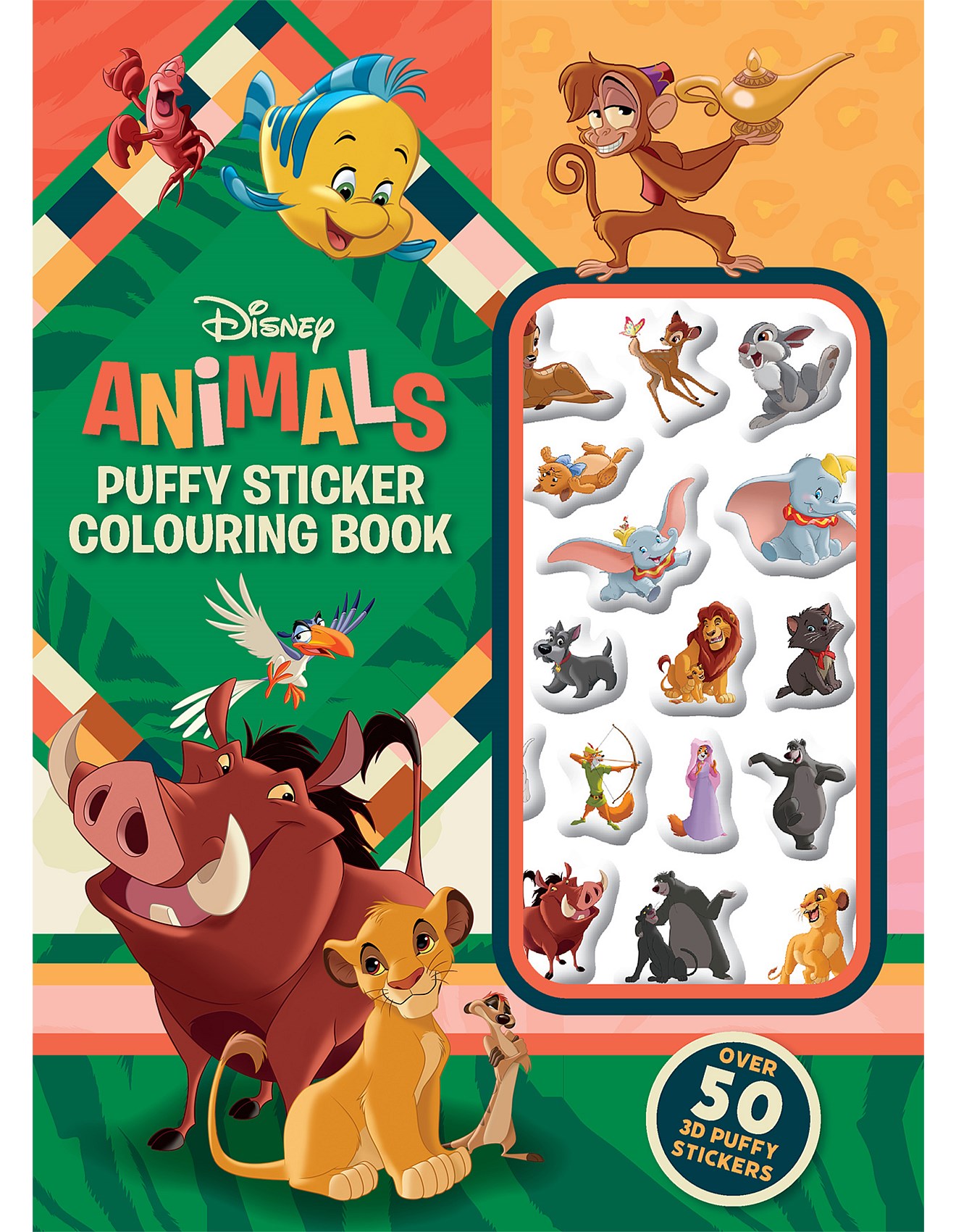 Scholastic Disney Animals Puffy Sticker Colouring Book | David Jones