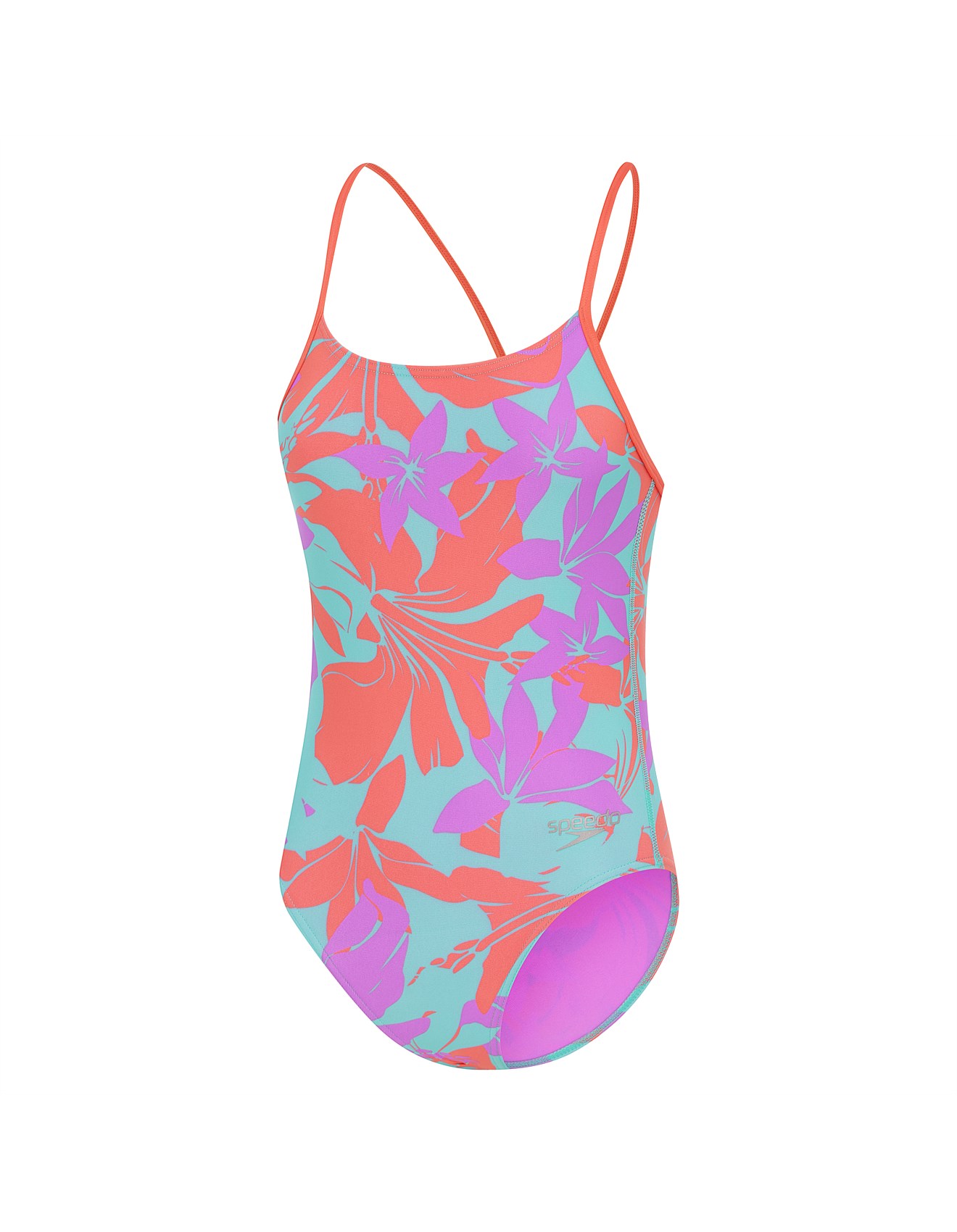 Speedo Girls Lane Line Back Swimsuit | David Jones